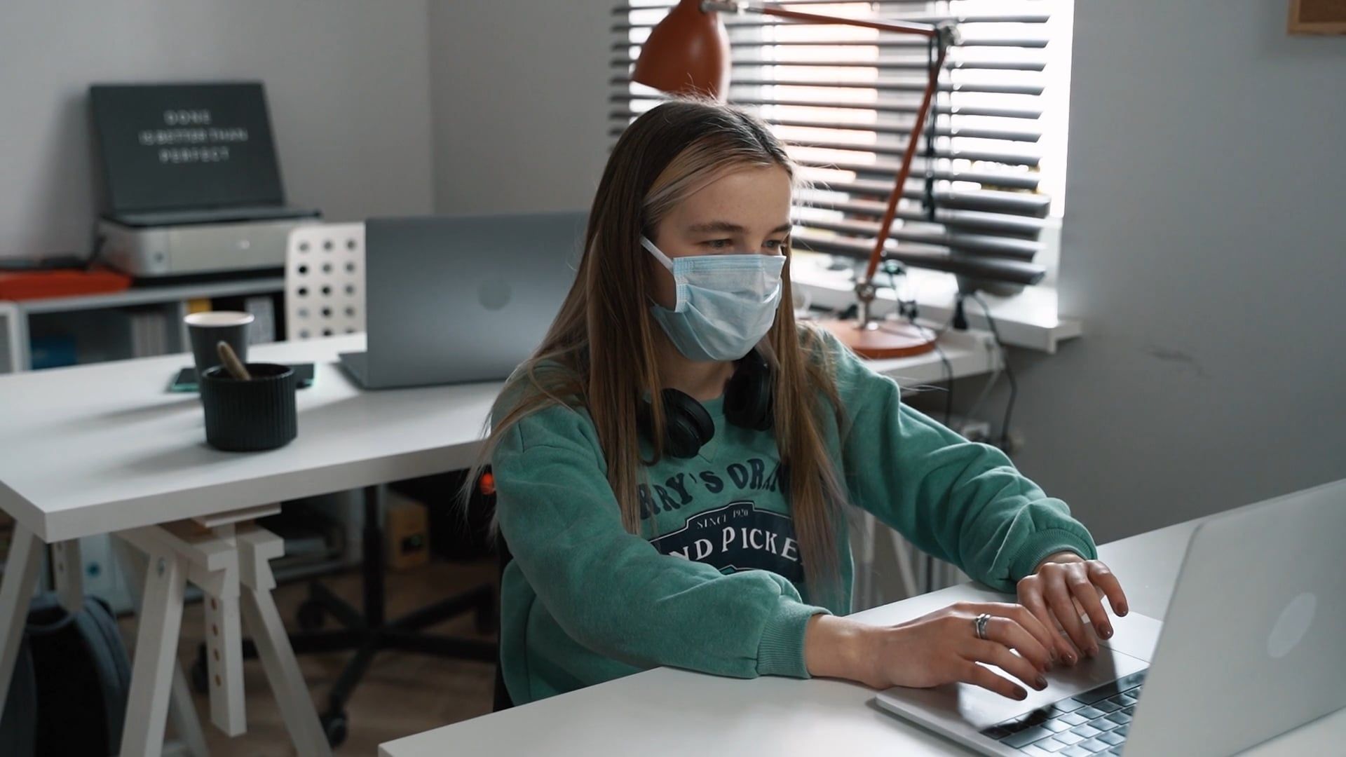 Young Woman Working Alone in an Office · Free Stock Video