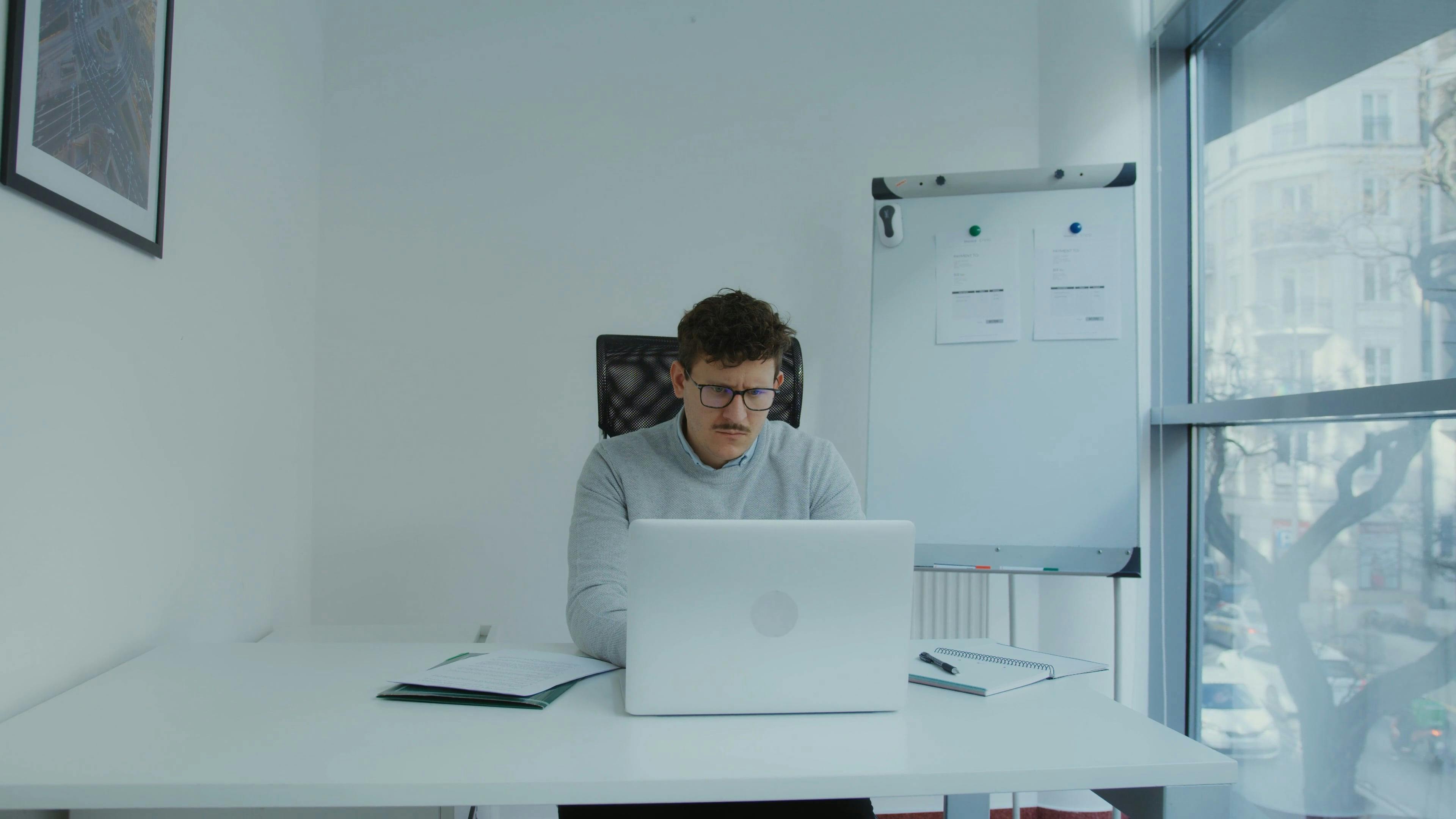 Man Using a Laptop · Free Stock Video