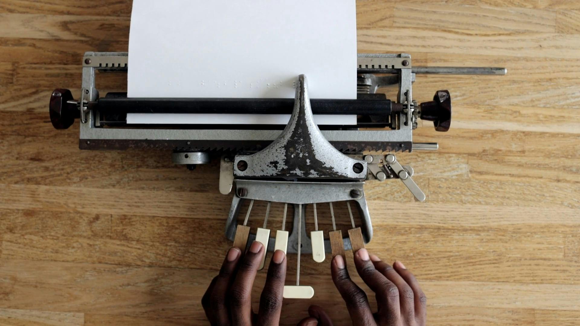 A Blind Person Typing Using Assistive Technology Free Stock Video ...