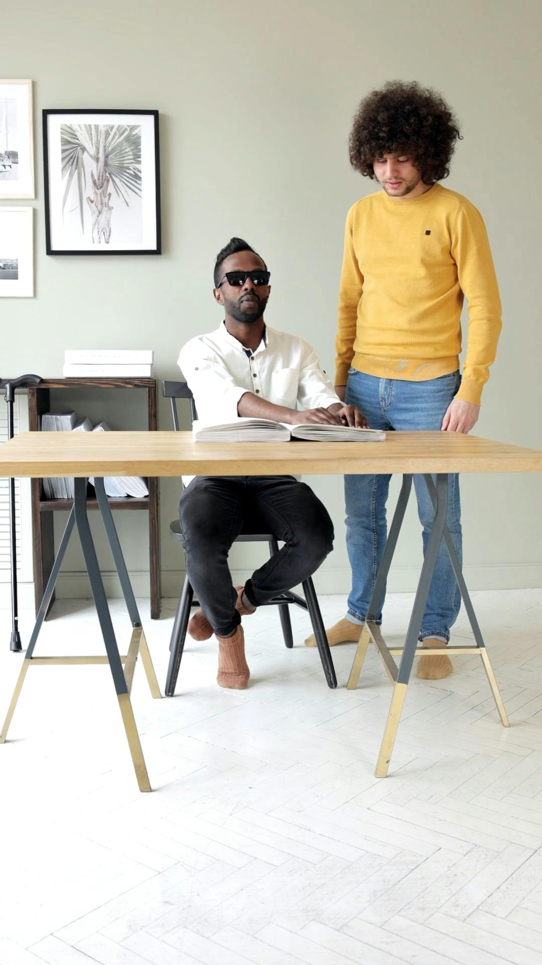 A Man Reading Braille · Free Stock Video