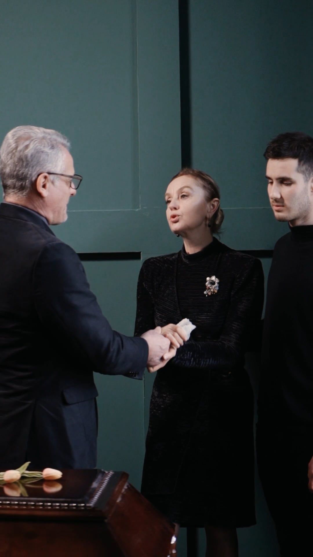 A Pastor Shaking Hands with the Family of the Deceased · Free Stock Video