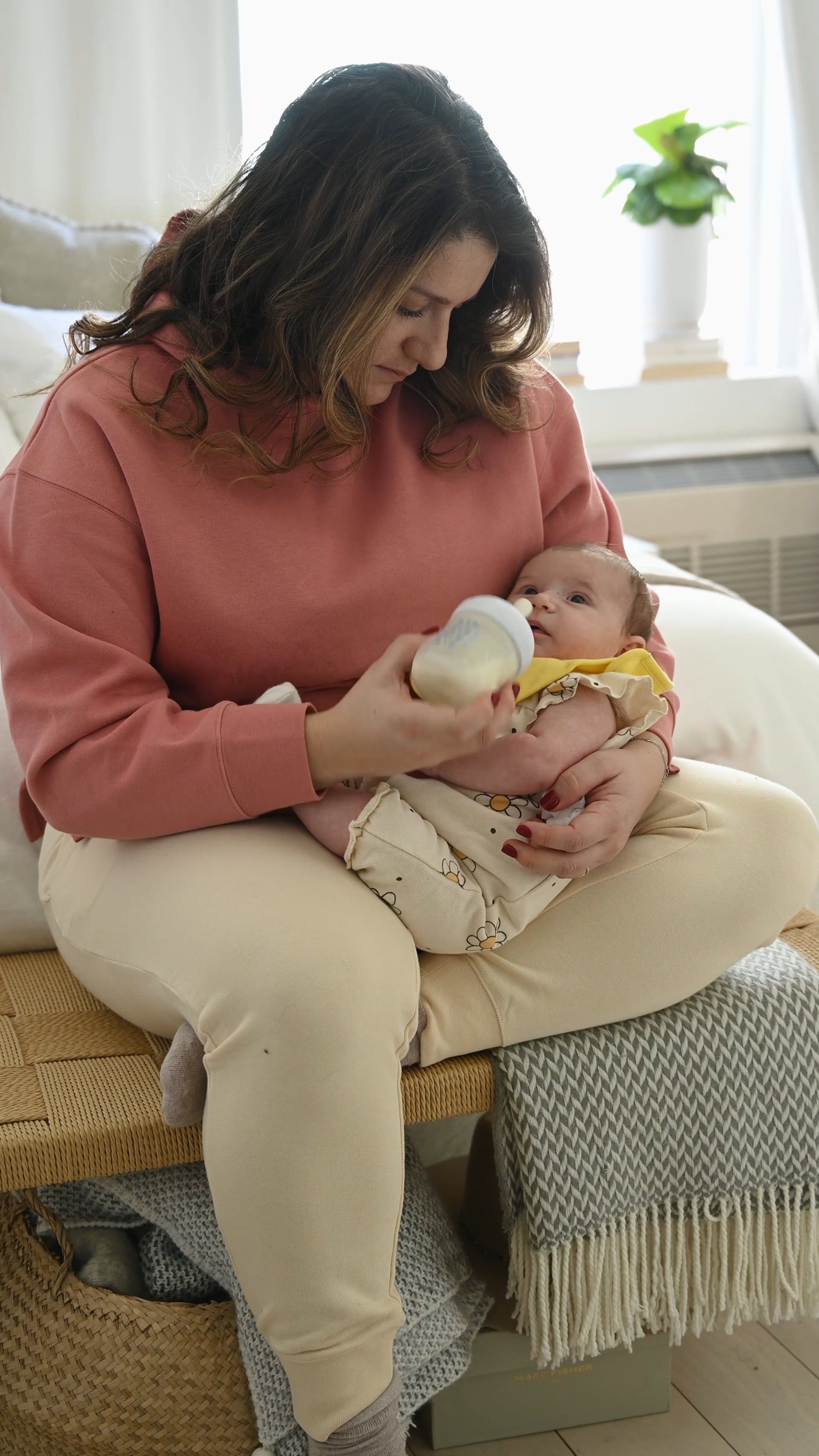 A Woman Feeding her Baby at Home Free Stock Video Footage, Royalty-Free ...