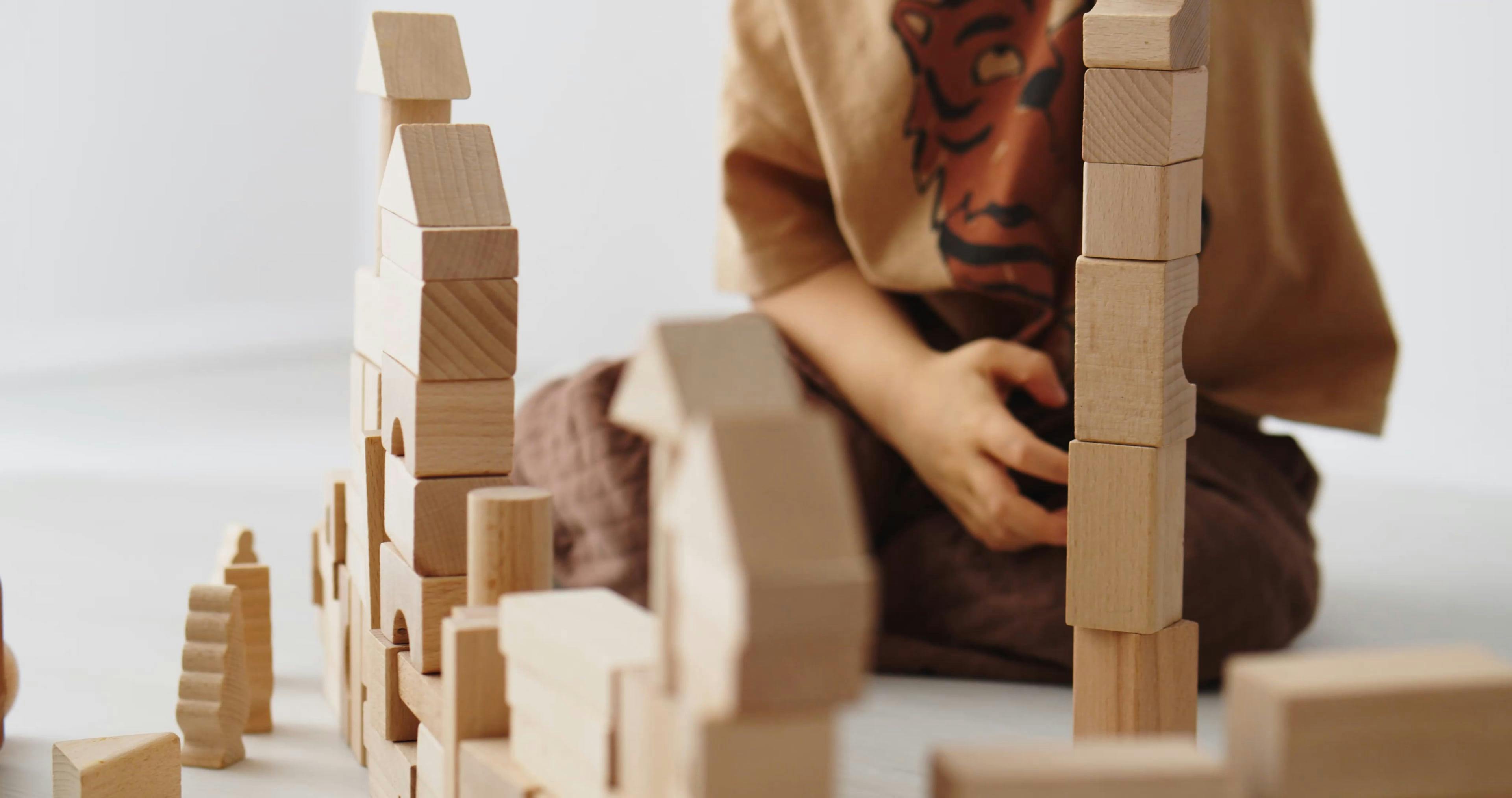 Falling Building Blocks · Free Stock Video