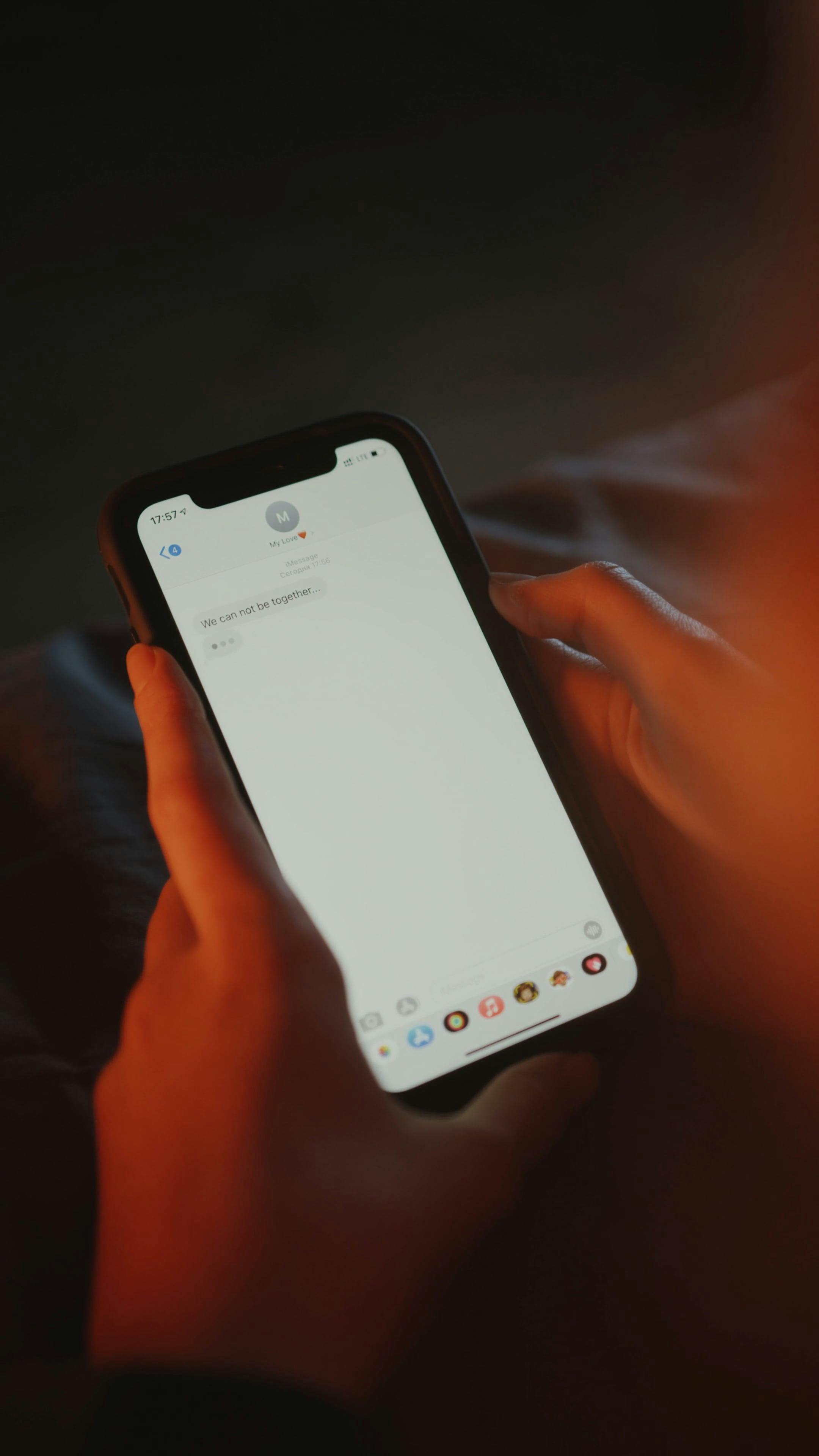 A Person Receiving a Message on a Smartphone Free Stock Video Footage ...