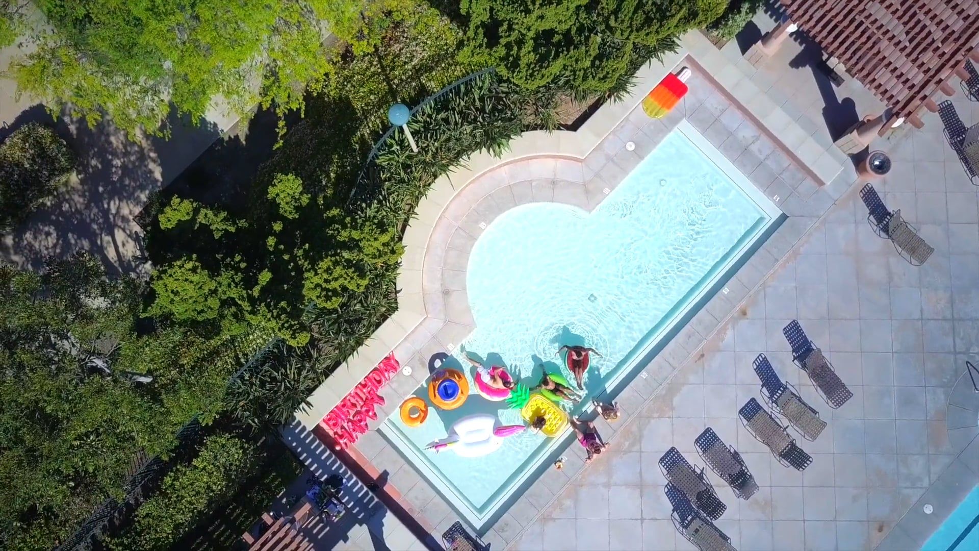 Drone Footage Of A Resort Swimming Pools Free Stock Video Footage ...