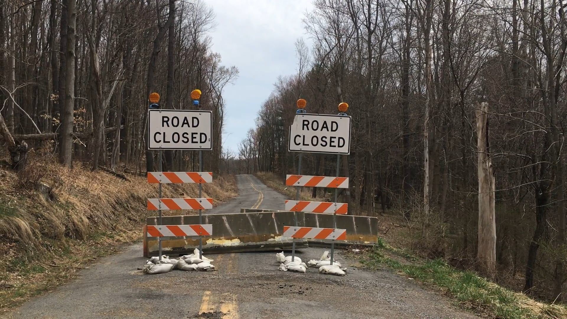 Road Closed Sign · Free Stock Video