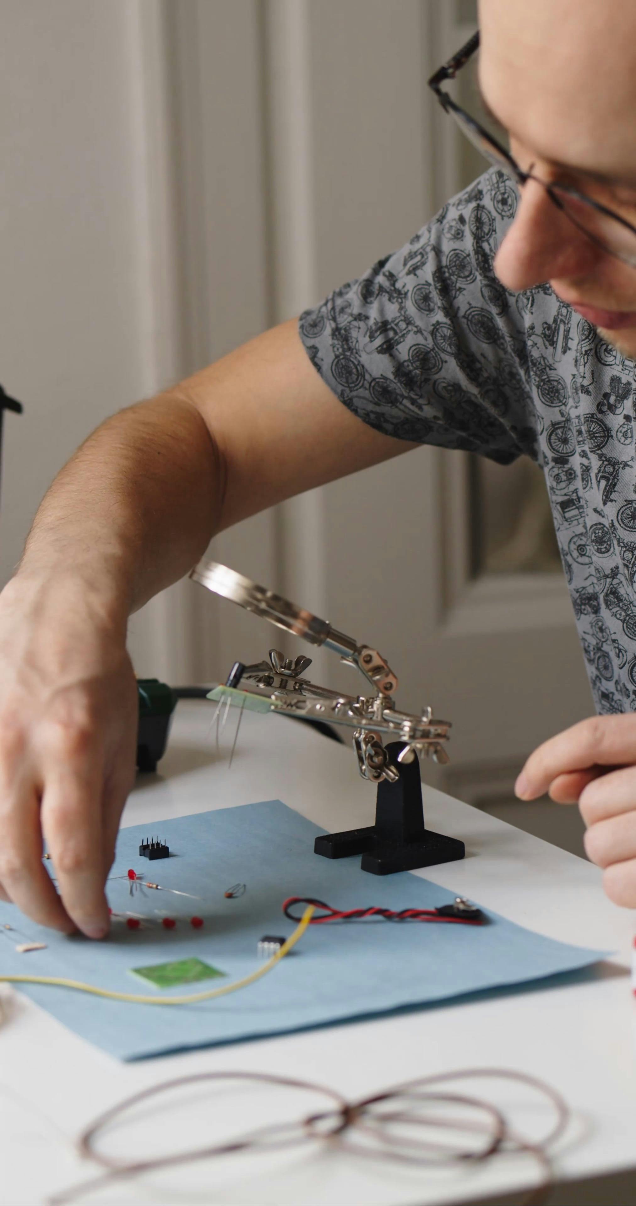 Man using Magnifying Glass while Working Free Stock Video Footage ...