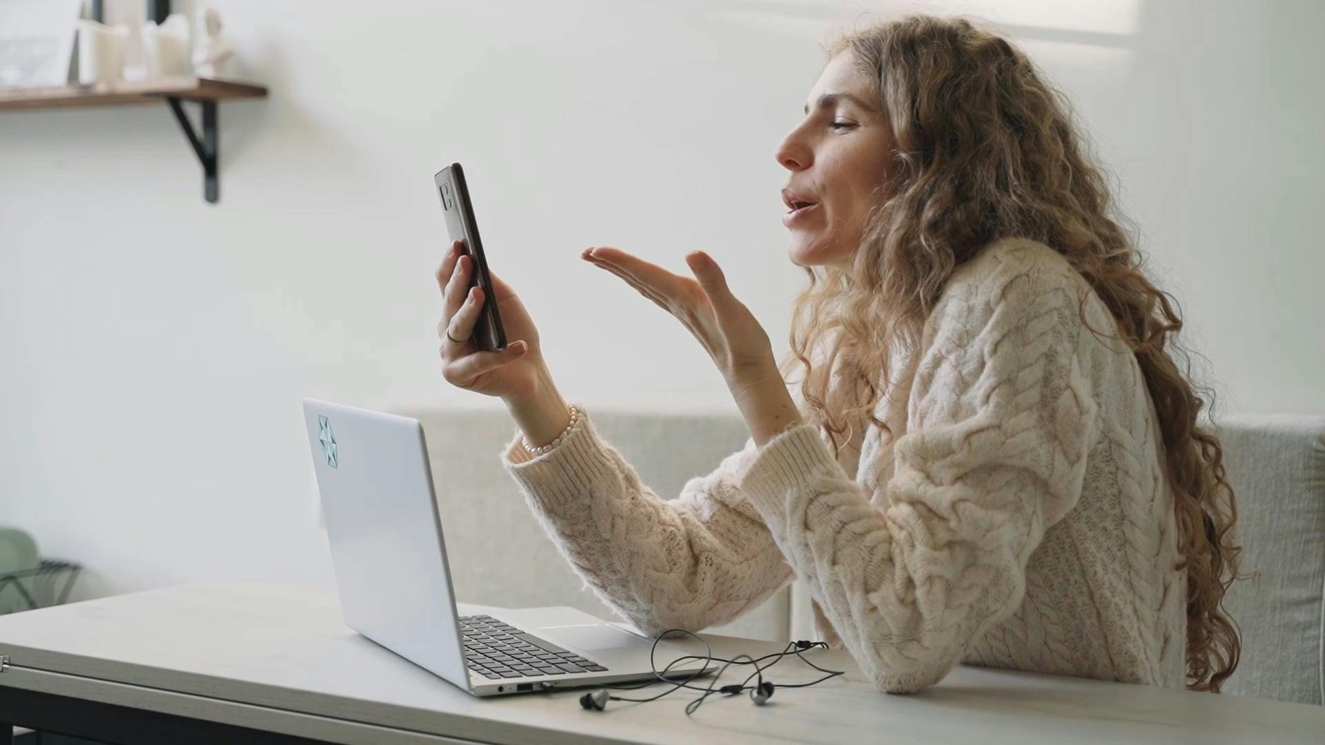 Woman at Home on Videocall · Free Stock Video