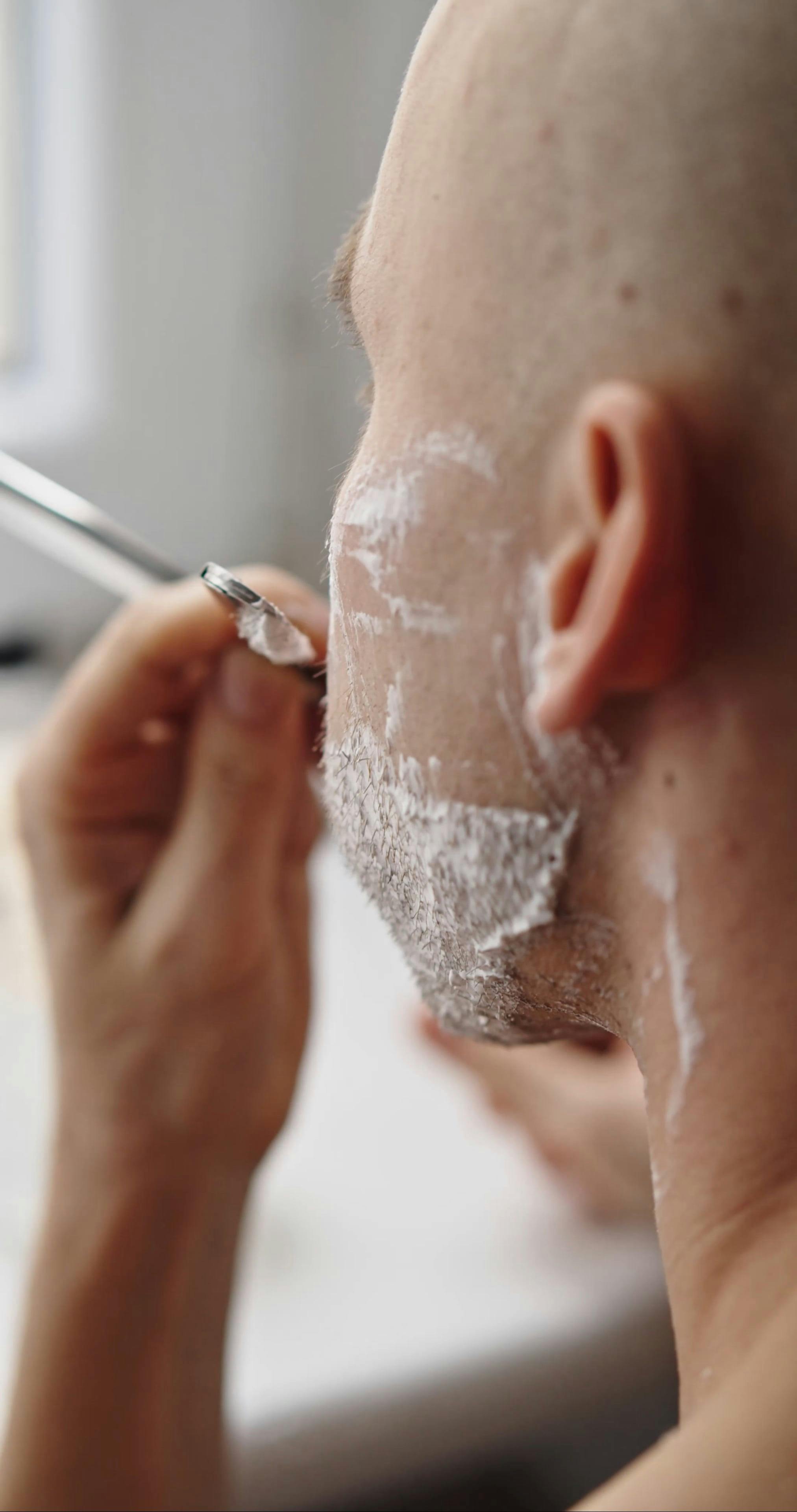 Man Applying Shaving Cream on His Face Free Stock Video Footage ...