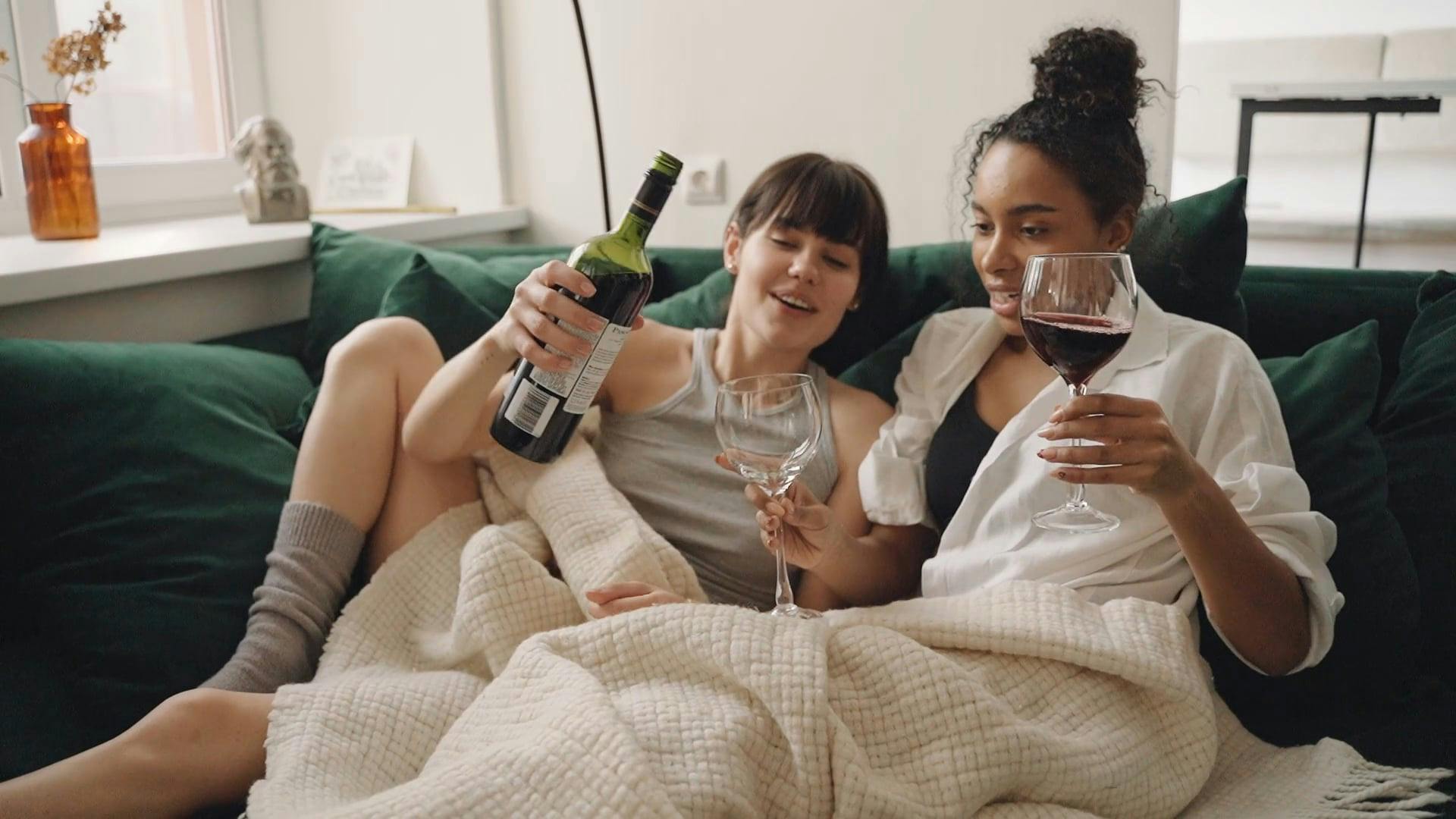 Ladies Drinking a Glass of Champagne Free Stock Video Footage, Royalty ...