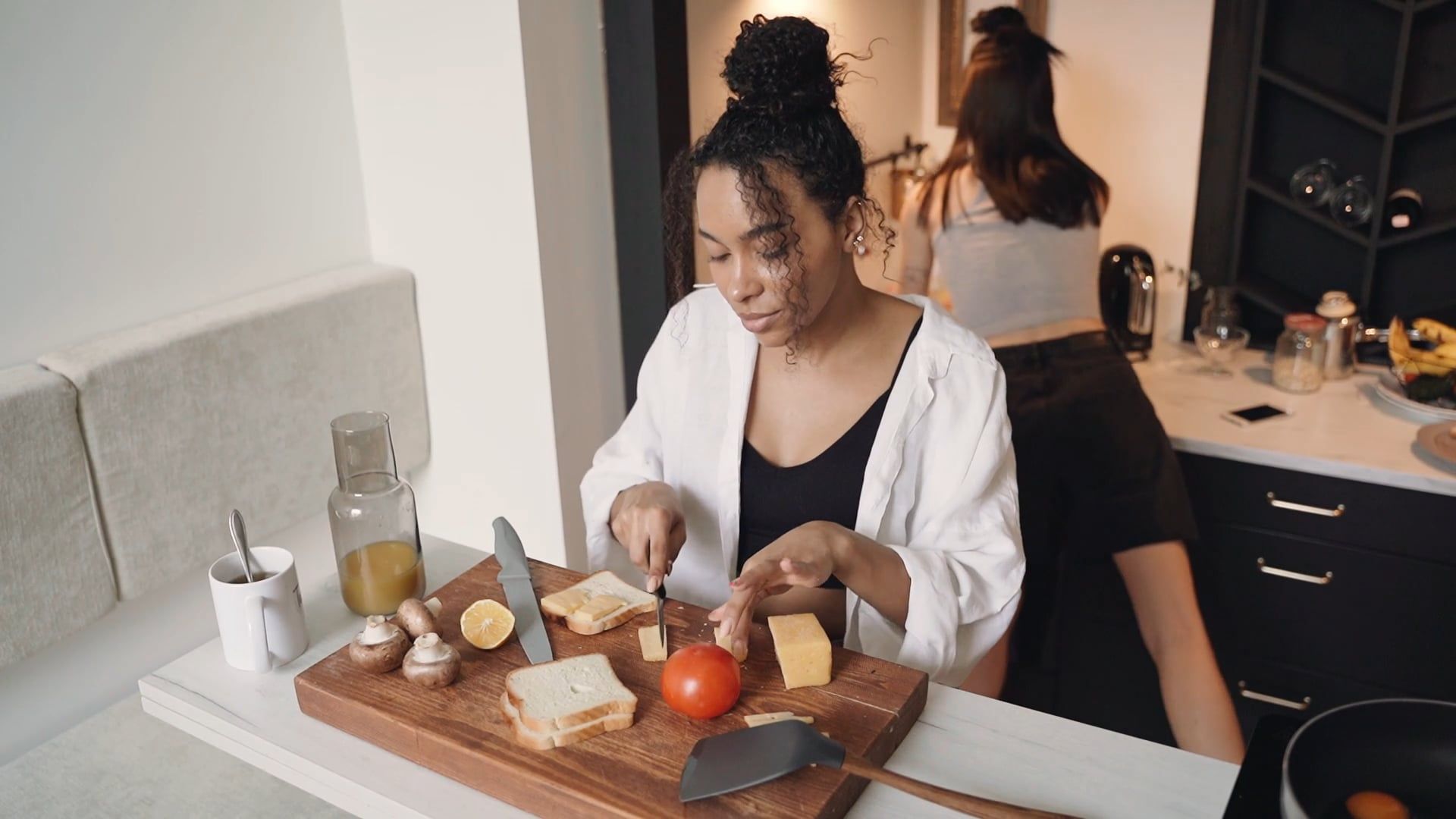 A Woman Making a Sandwich Free Stock Video Footage, Royalty-Free 4K ...