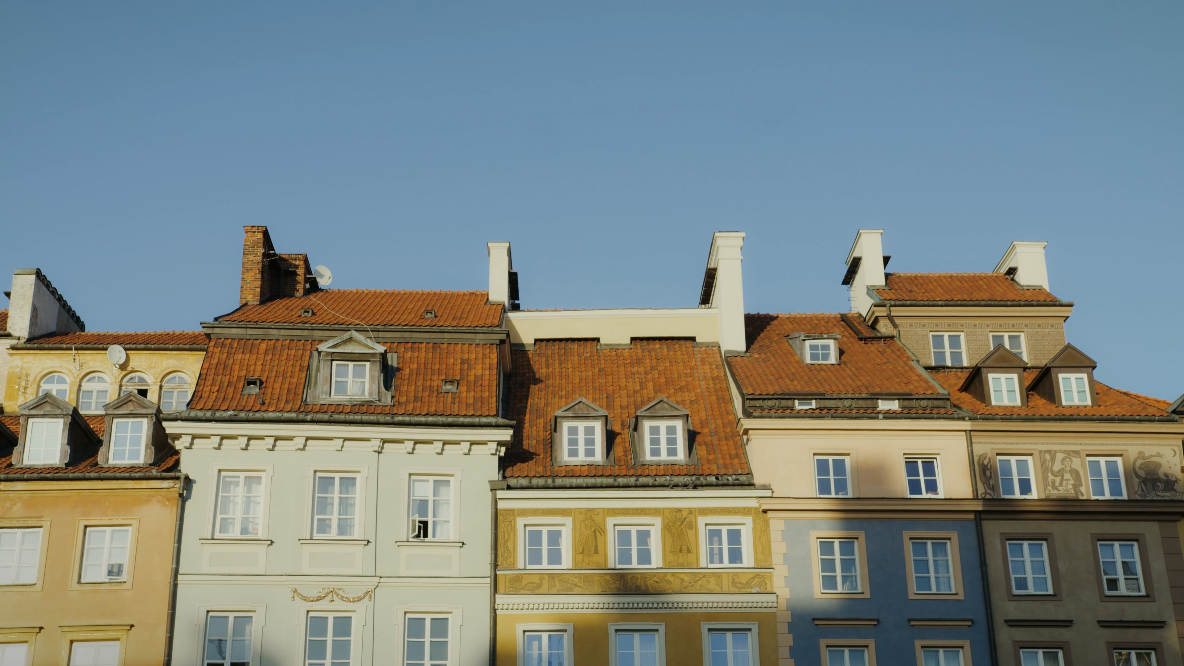 Apartment Buildings In A Row · Free Stock Video