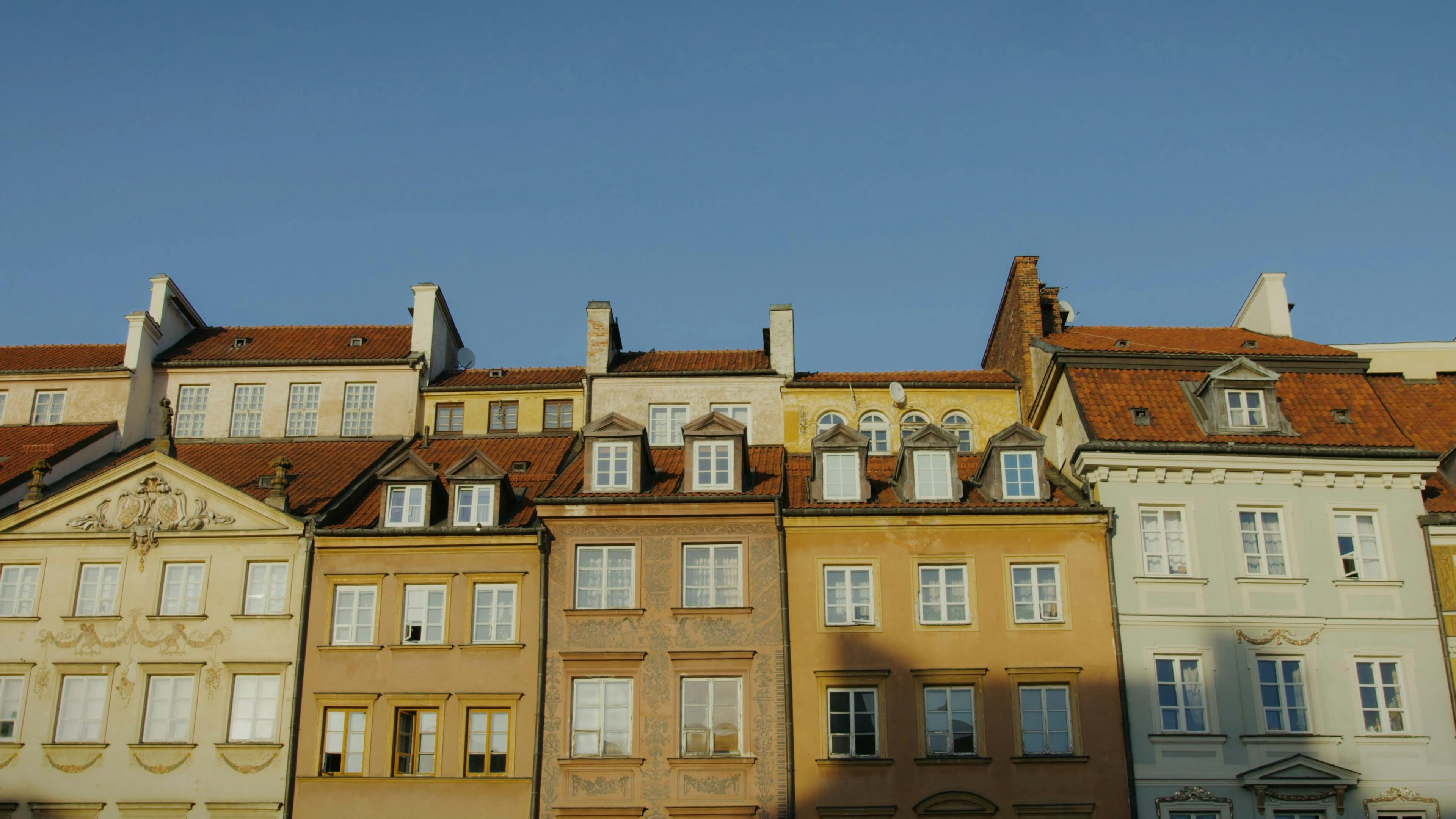 Apartment Buildings In A Row · Free Stock Video