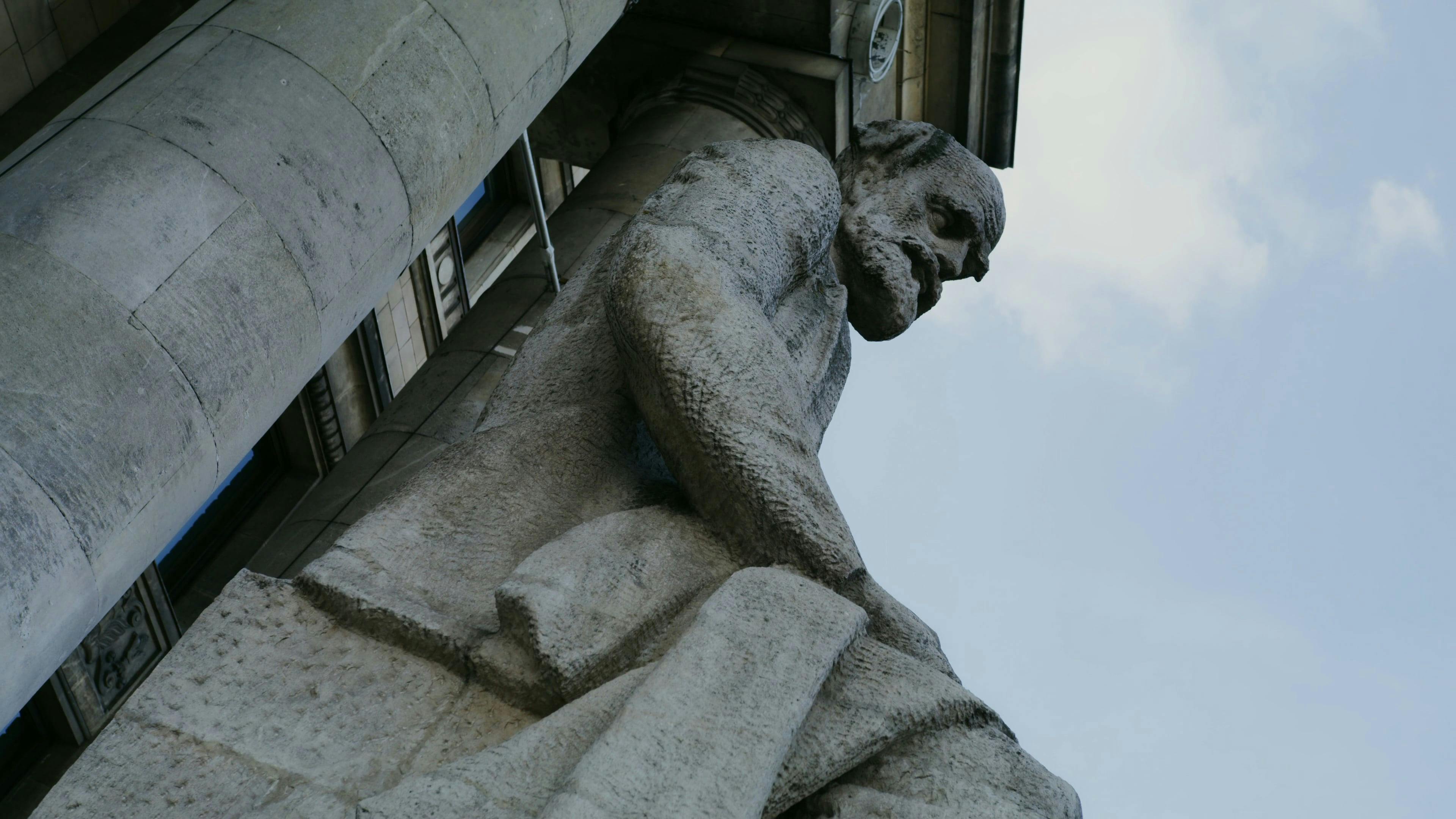 The Statue Of A Philosopher In Front Of Palace Of Culture And Science ...