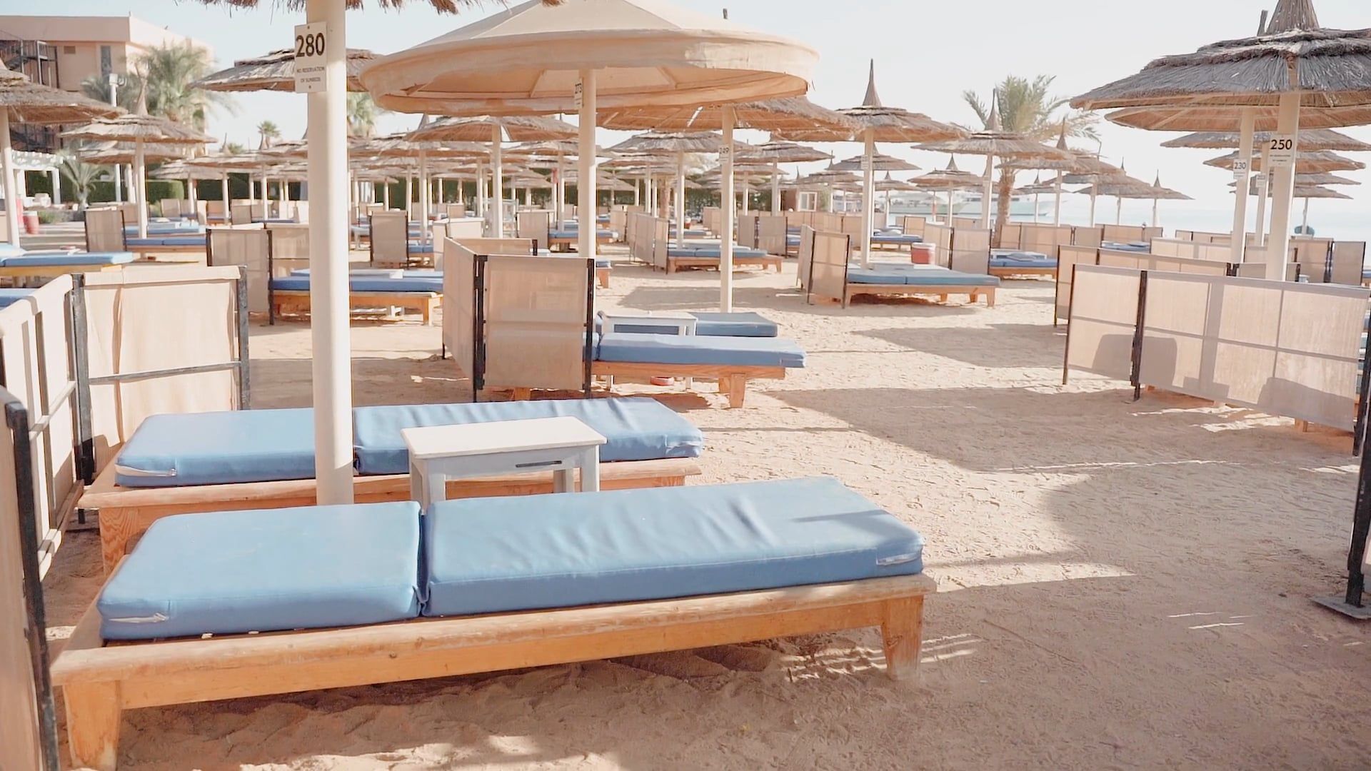 Empty Beachfront of Hotel Free Stock Video Footage, Royalty-Free 4K ...