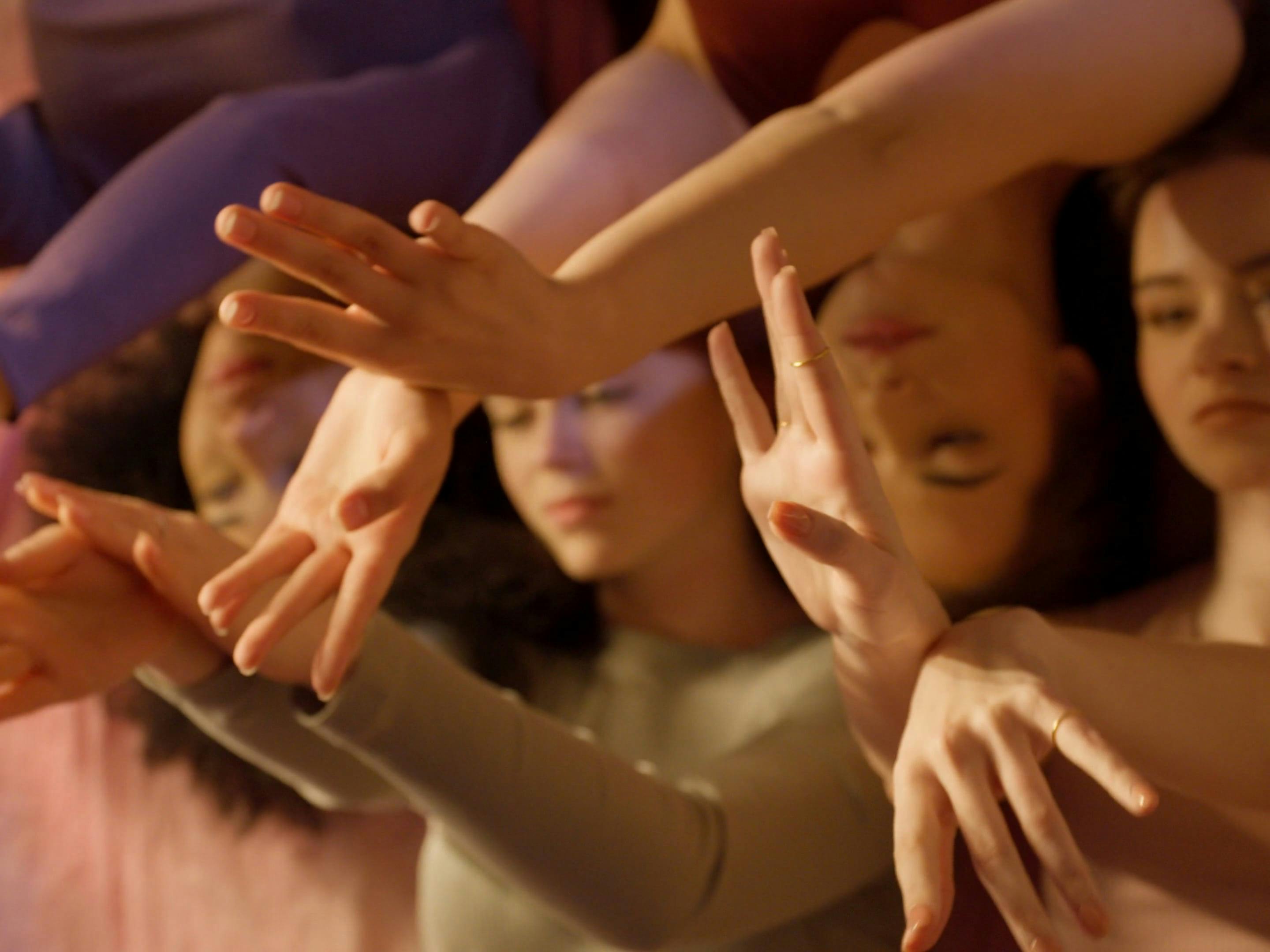 Women Lying Down Together Doing Hand Gestures Free Stock Video Footage ...