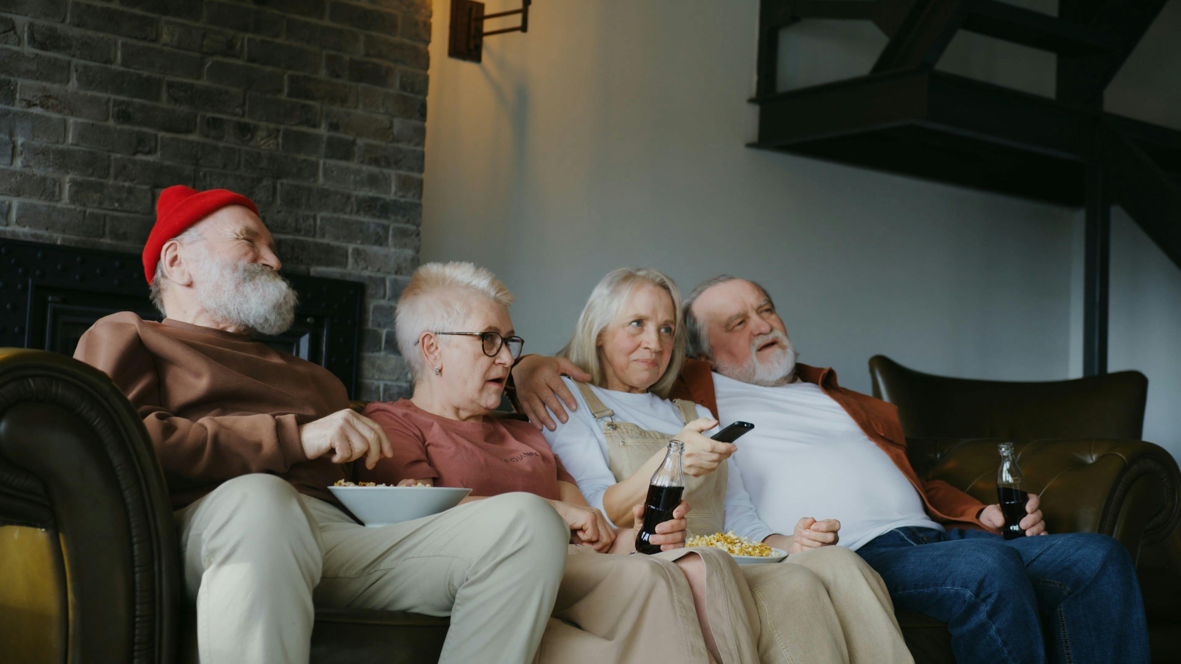 People Sitting on a Couch Watching Free Stock Video Footage, Royalty ...