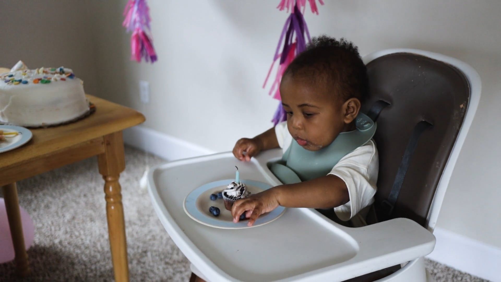 A Baby Eating a Blueberry Free Stock Video Footage, Royalty-Free 4K ...