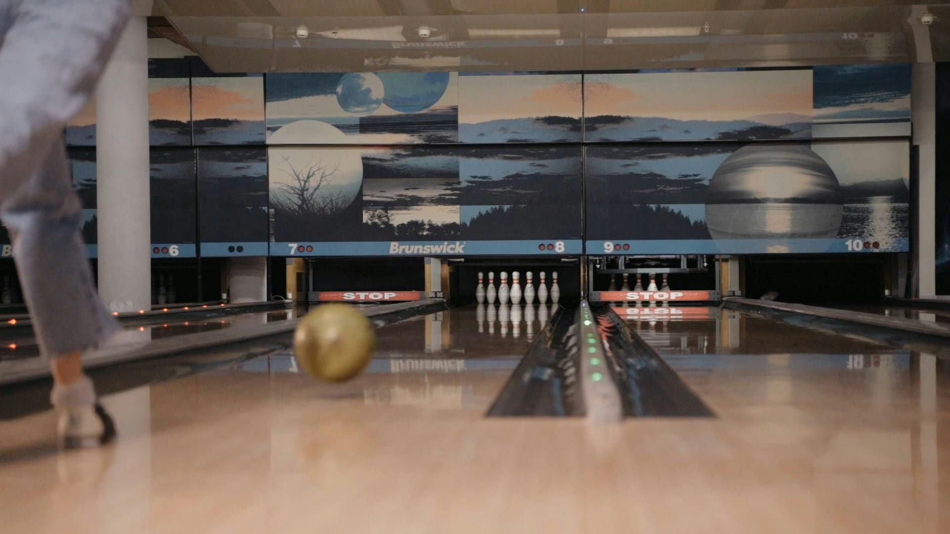 Back View Of A Person Playing Bowling Free Stock Video Footage, Royalty ...