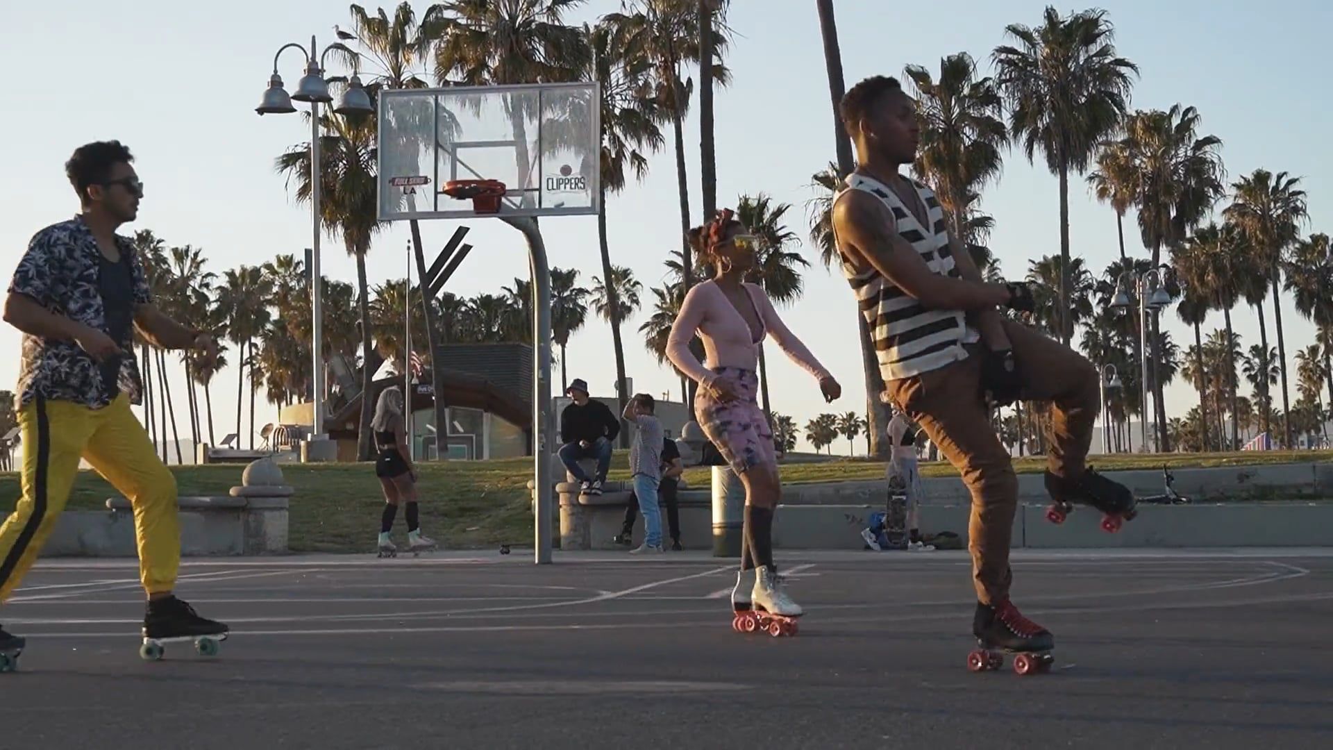 Group of Skater Doing Tricks on the Park · Free Stock Video
