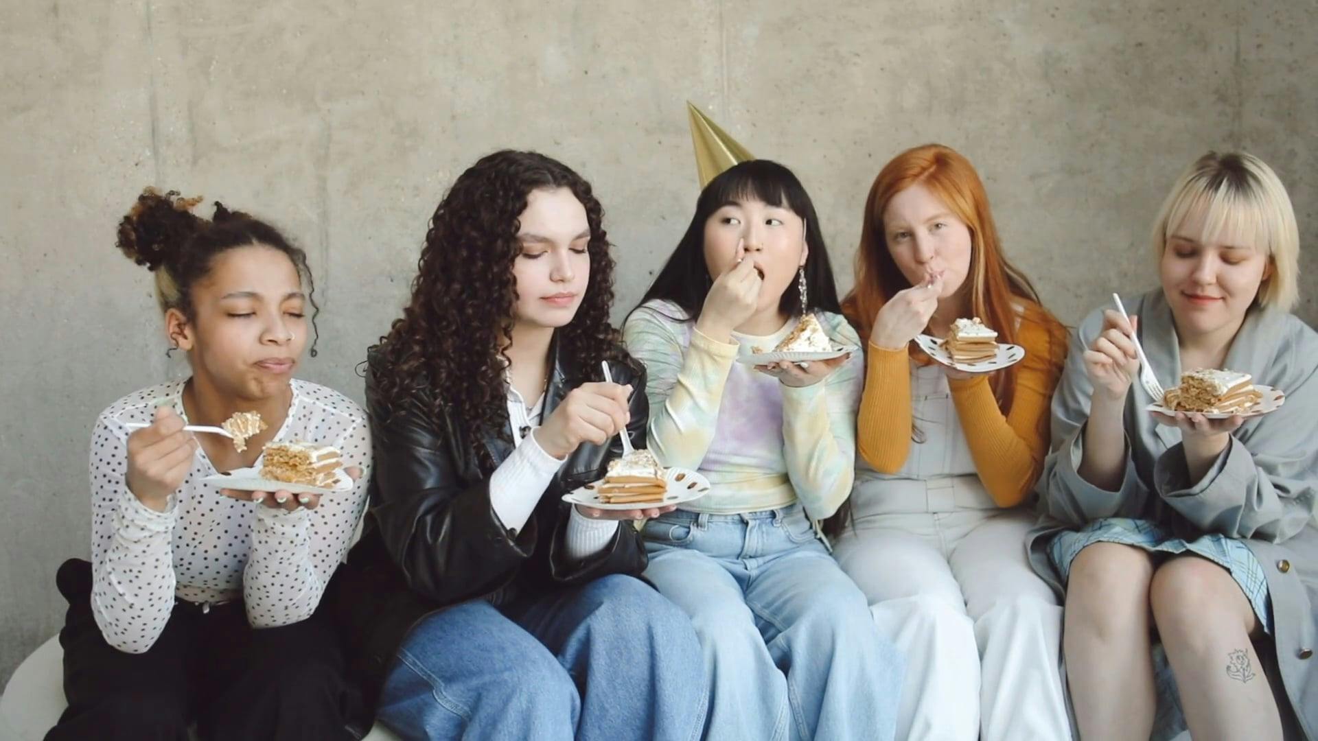 Friends Eating Cake Together Free Stock Video Footage, Royalty-Free 4K ...
