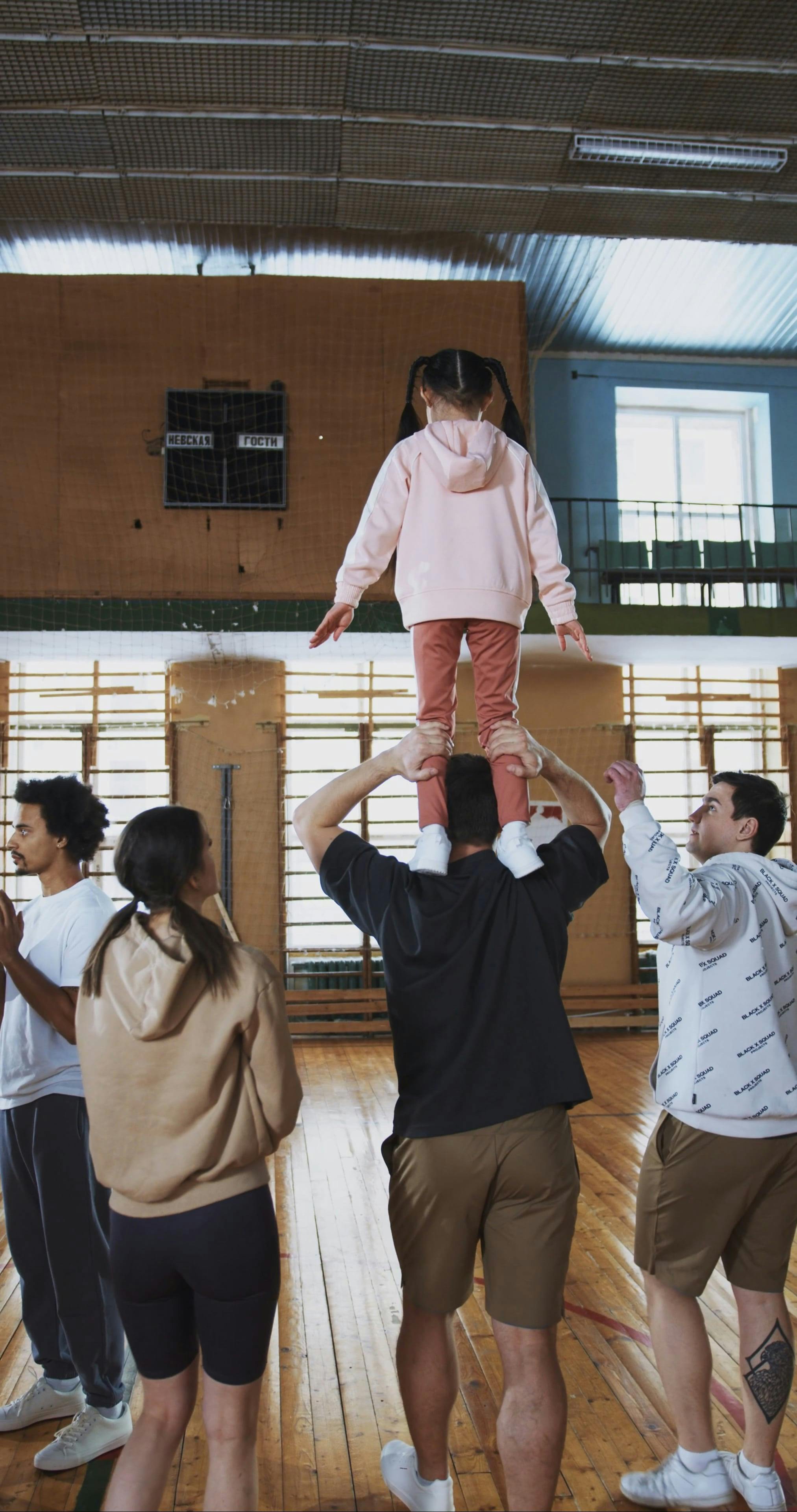 Girl having Cheerleading Practice · Free Stock Video