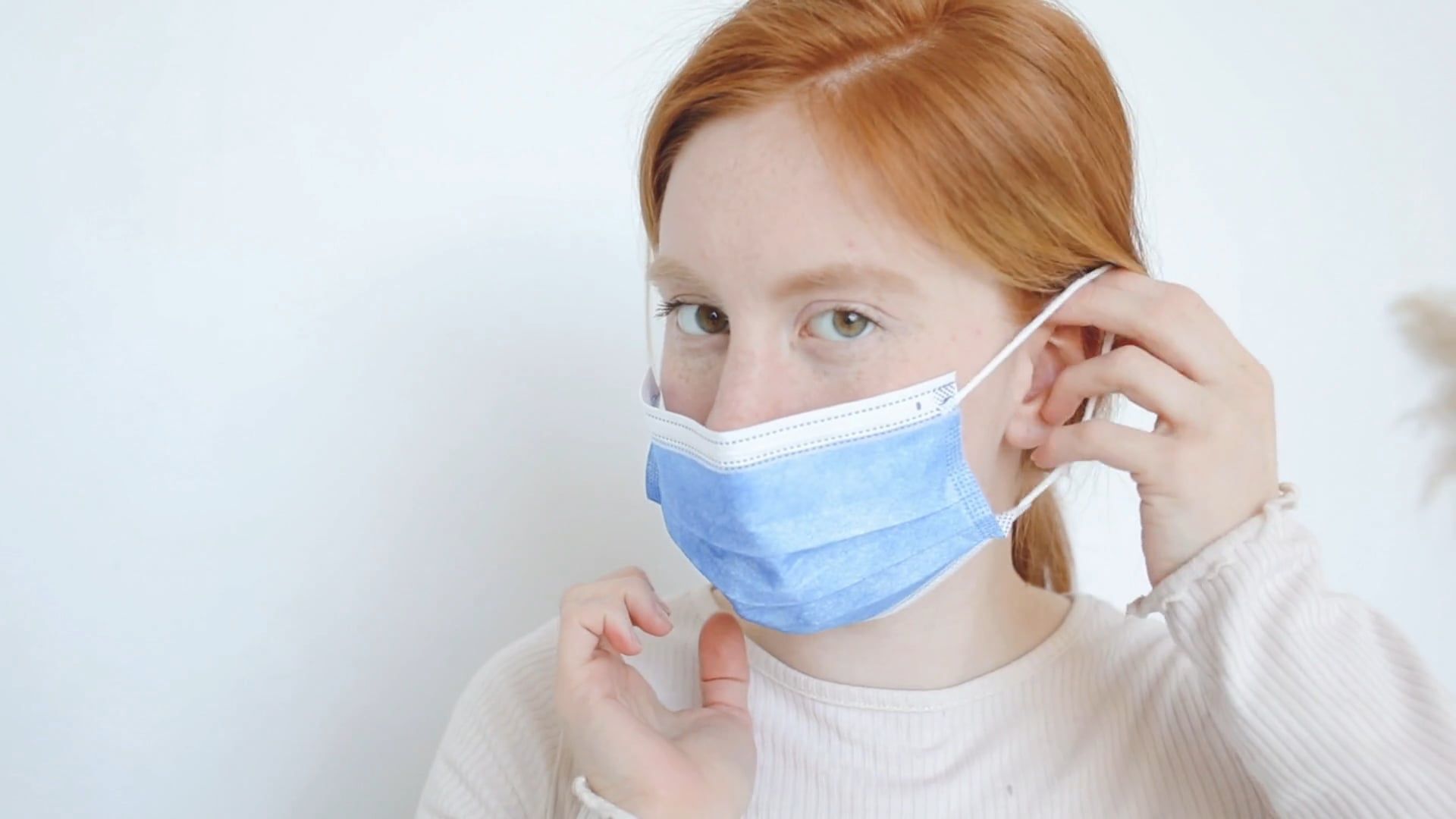 A Young Woman Putting a Face Mask Free Stock Video Footage, Royalty ...