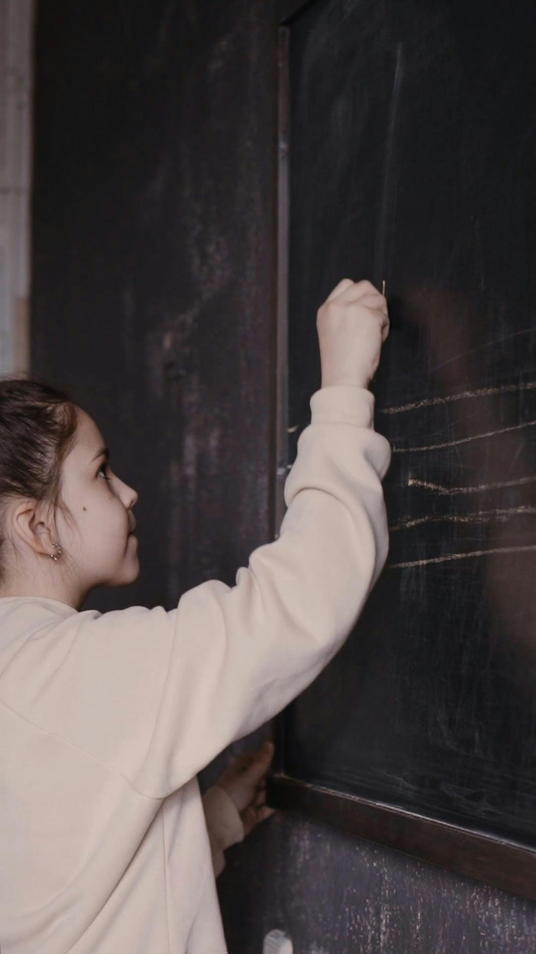 A Person Holding Chalk · Free Stock Video