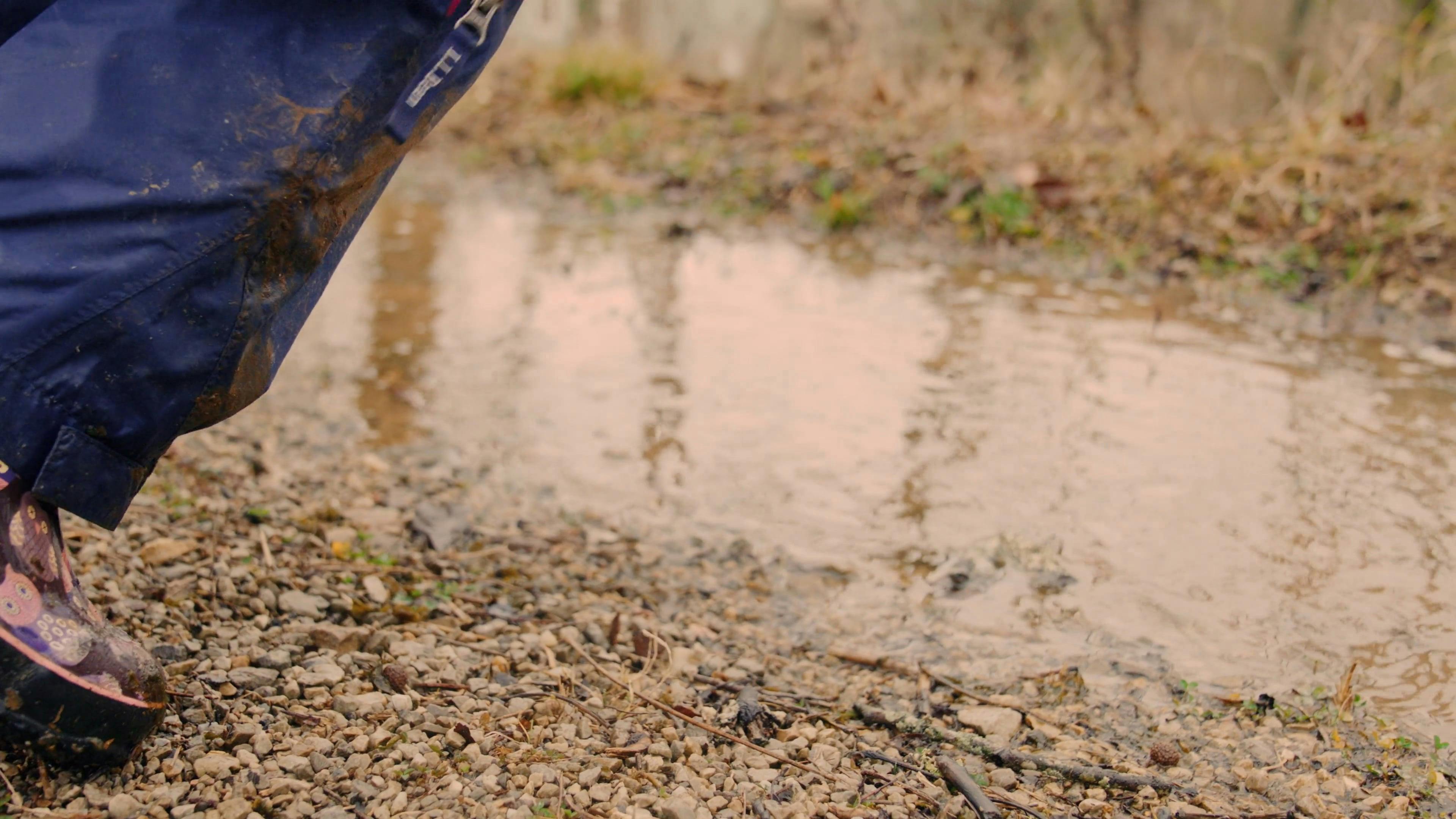 A Person Stepping On Mud · Free Stock Video