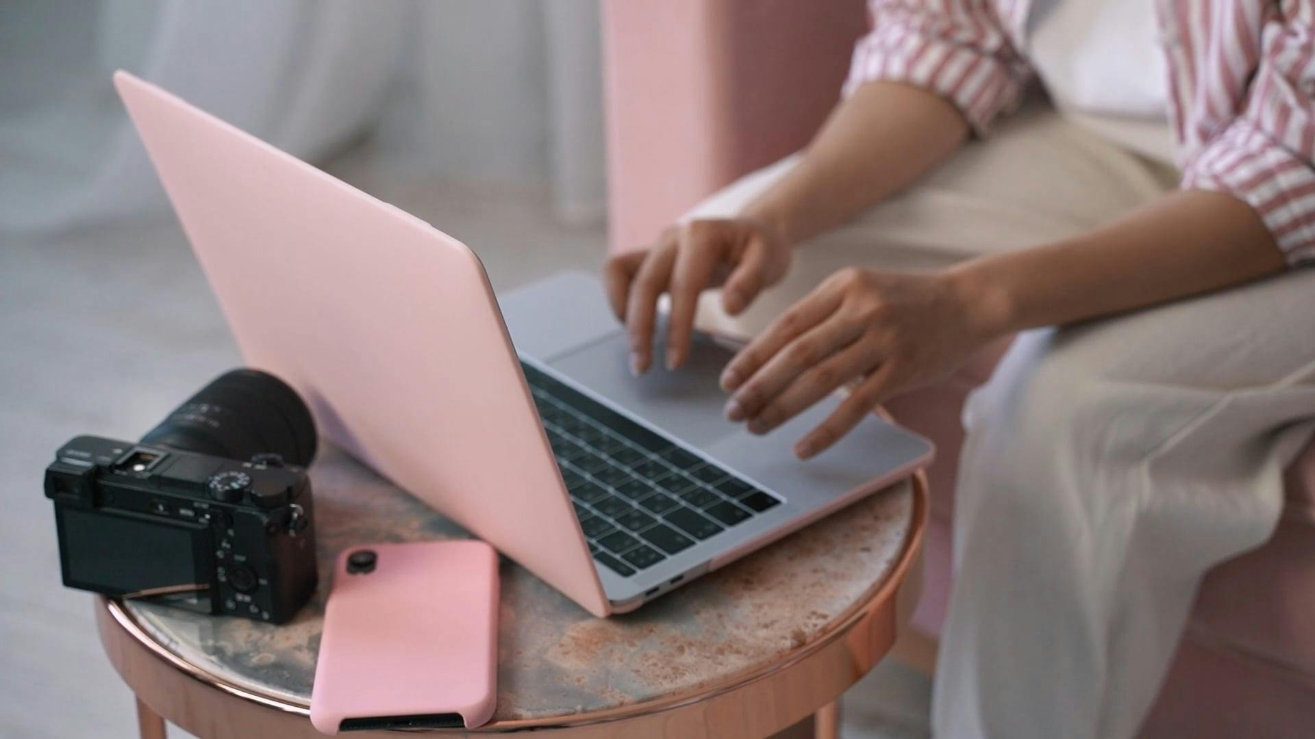 Electronic Gadgets on Top of a Round Side Table Free Stock Video ...