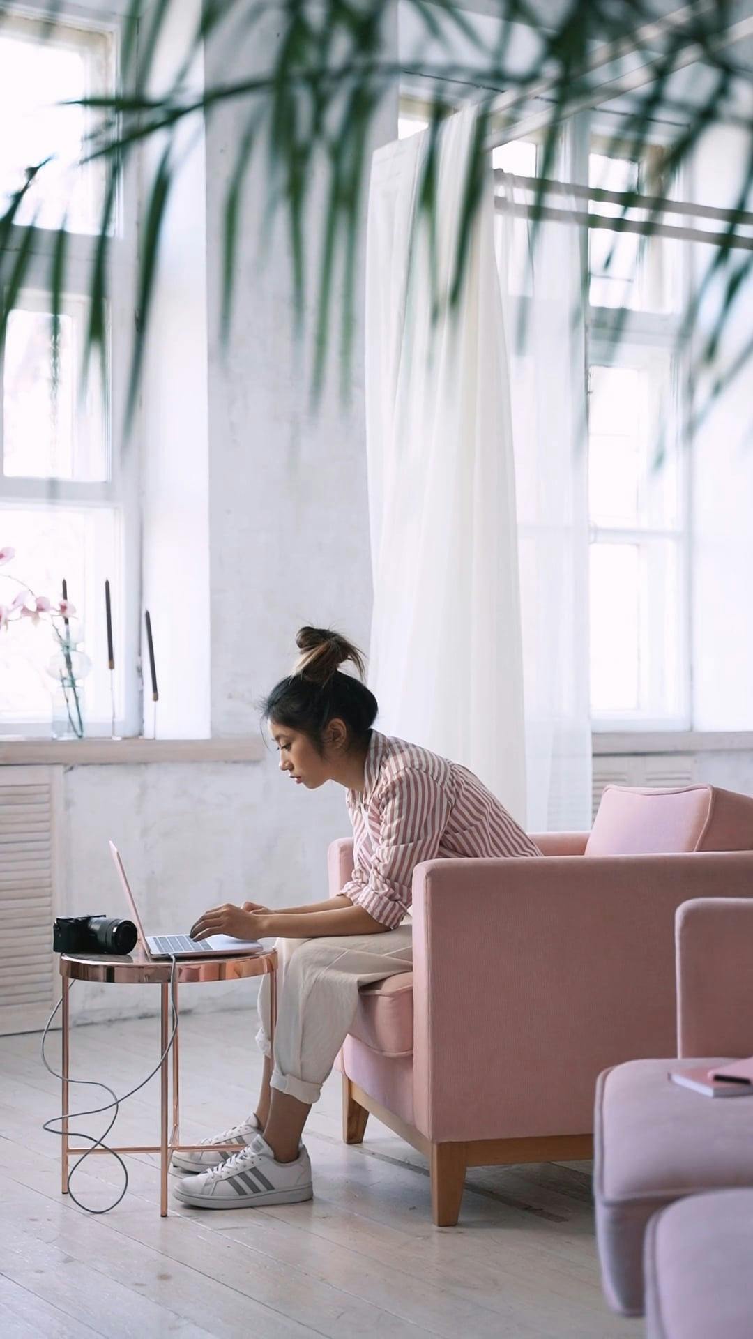 A Female Photographer Working With A Laptop · Free Stock Video