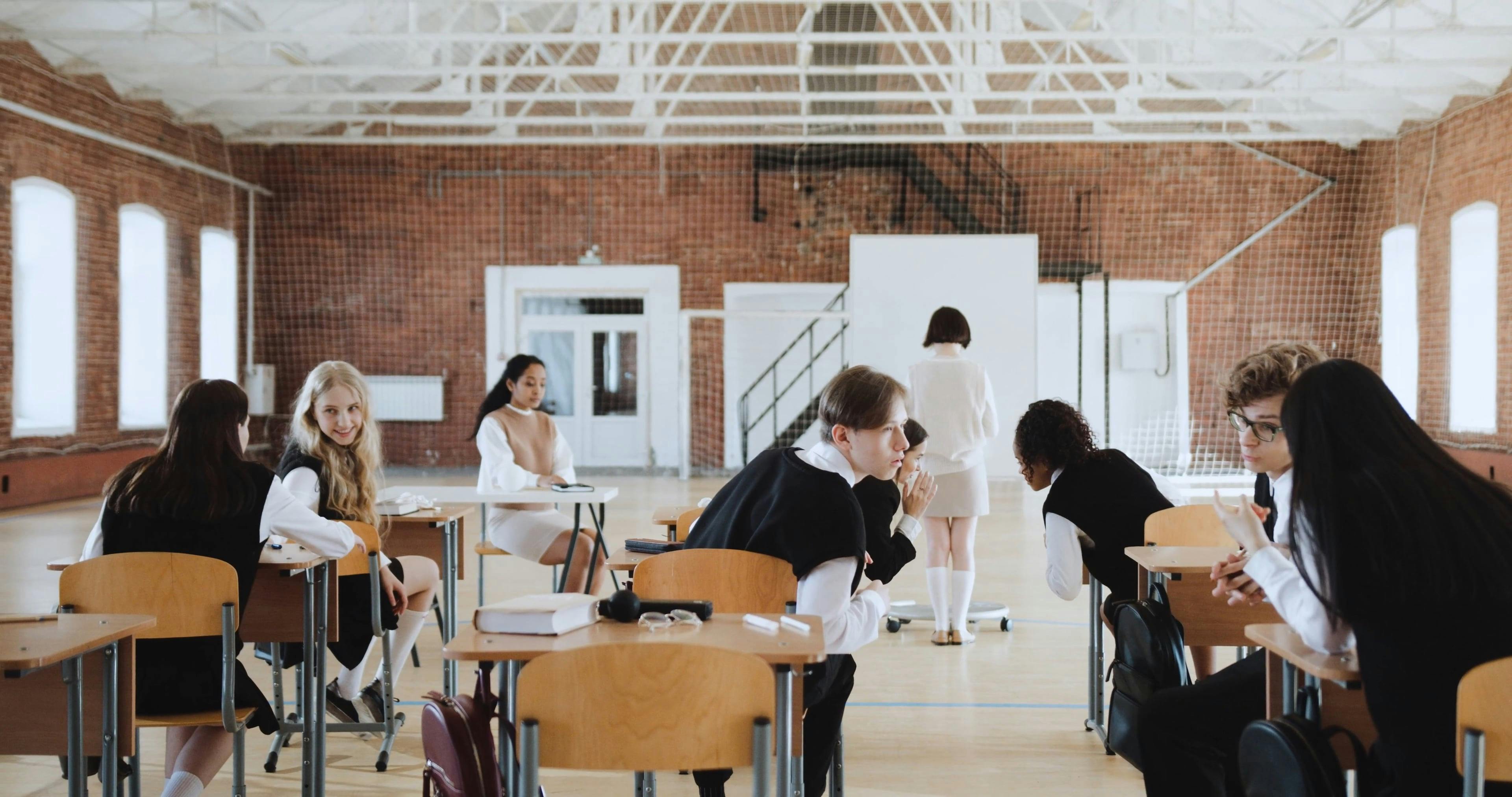 A Teacher Comforting a Student in front of the Class Free Stock Video ...