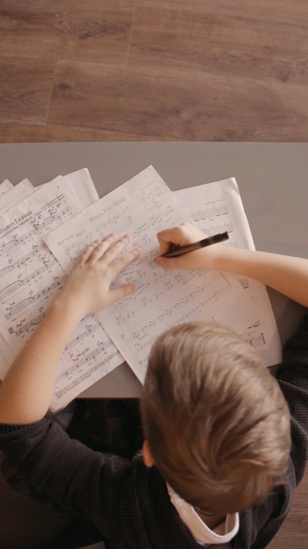 A Boy Studying Music Free Stock Video