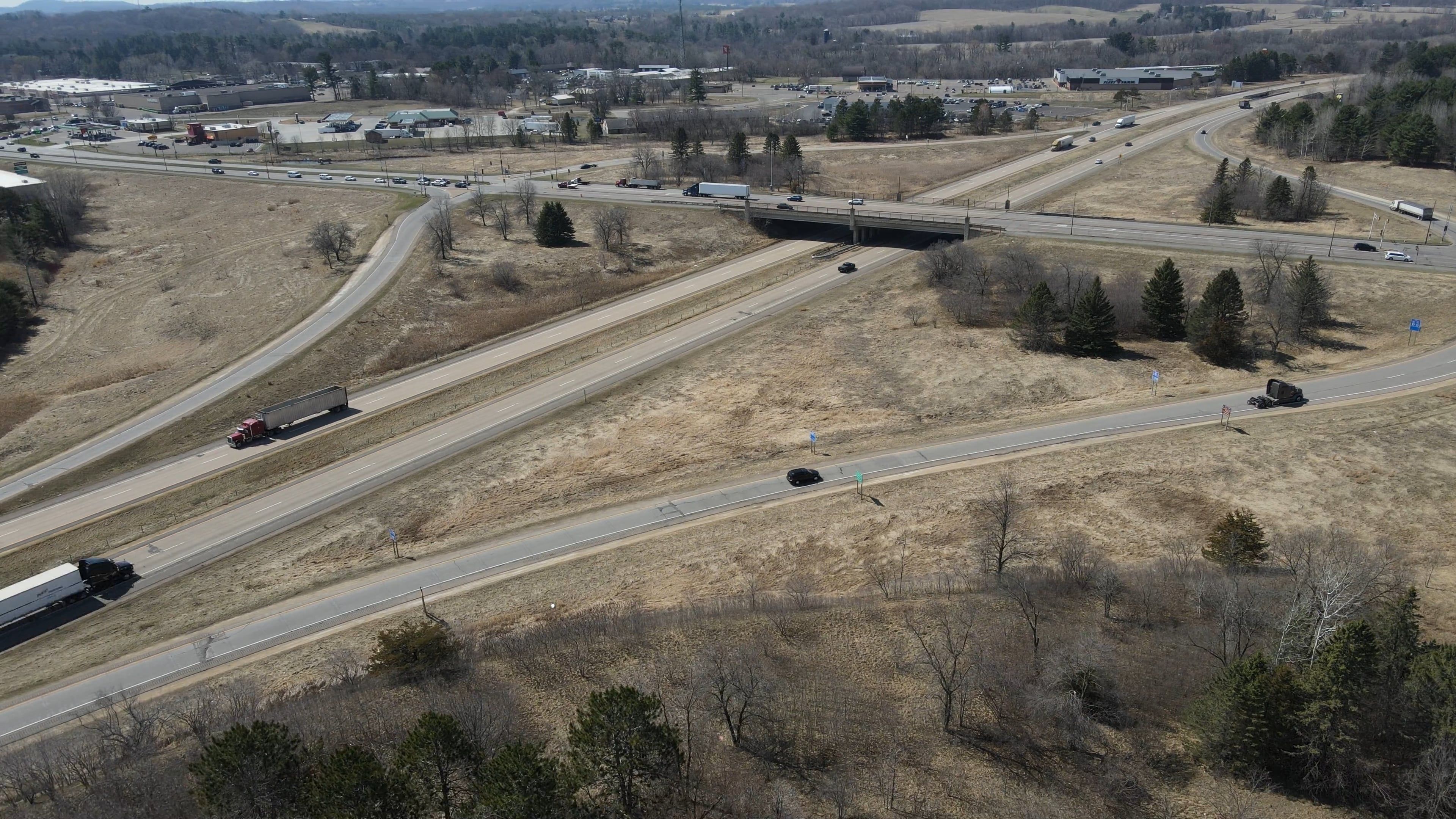 Drone Footage of a Highway Free Stock Video Footage, Royalty-Free 4K ...