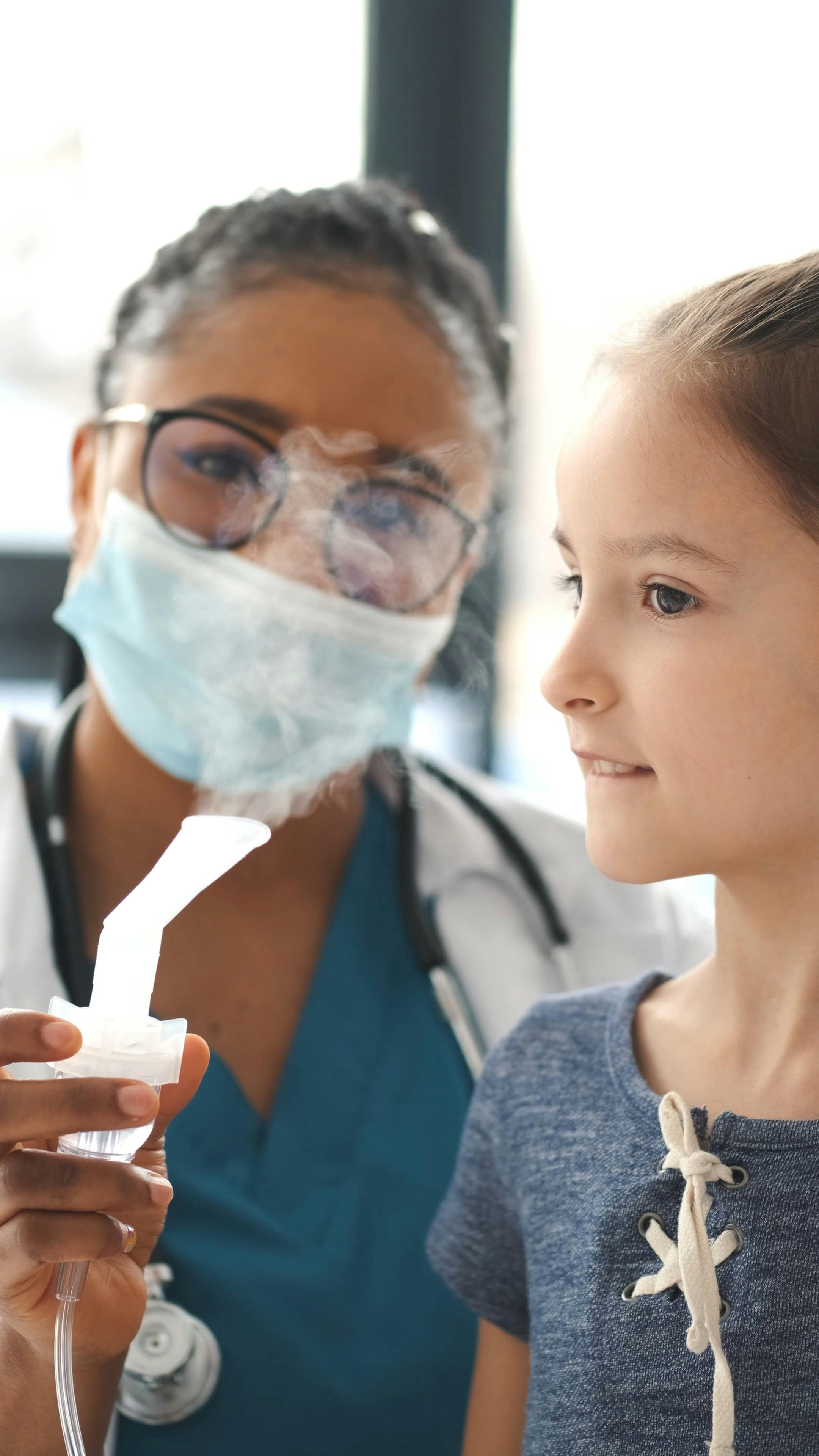 Doctor Putting a Nebulizer to a Girl Free Stock Video Footage, Royalty ...