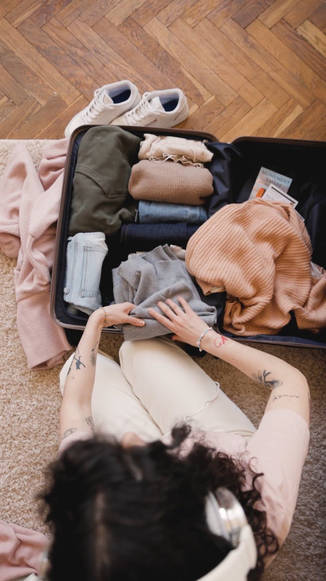 Woman Packing Her Clothes in a Suitcase Free Stock Video Footage ...