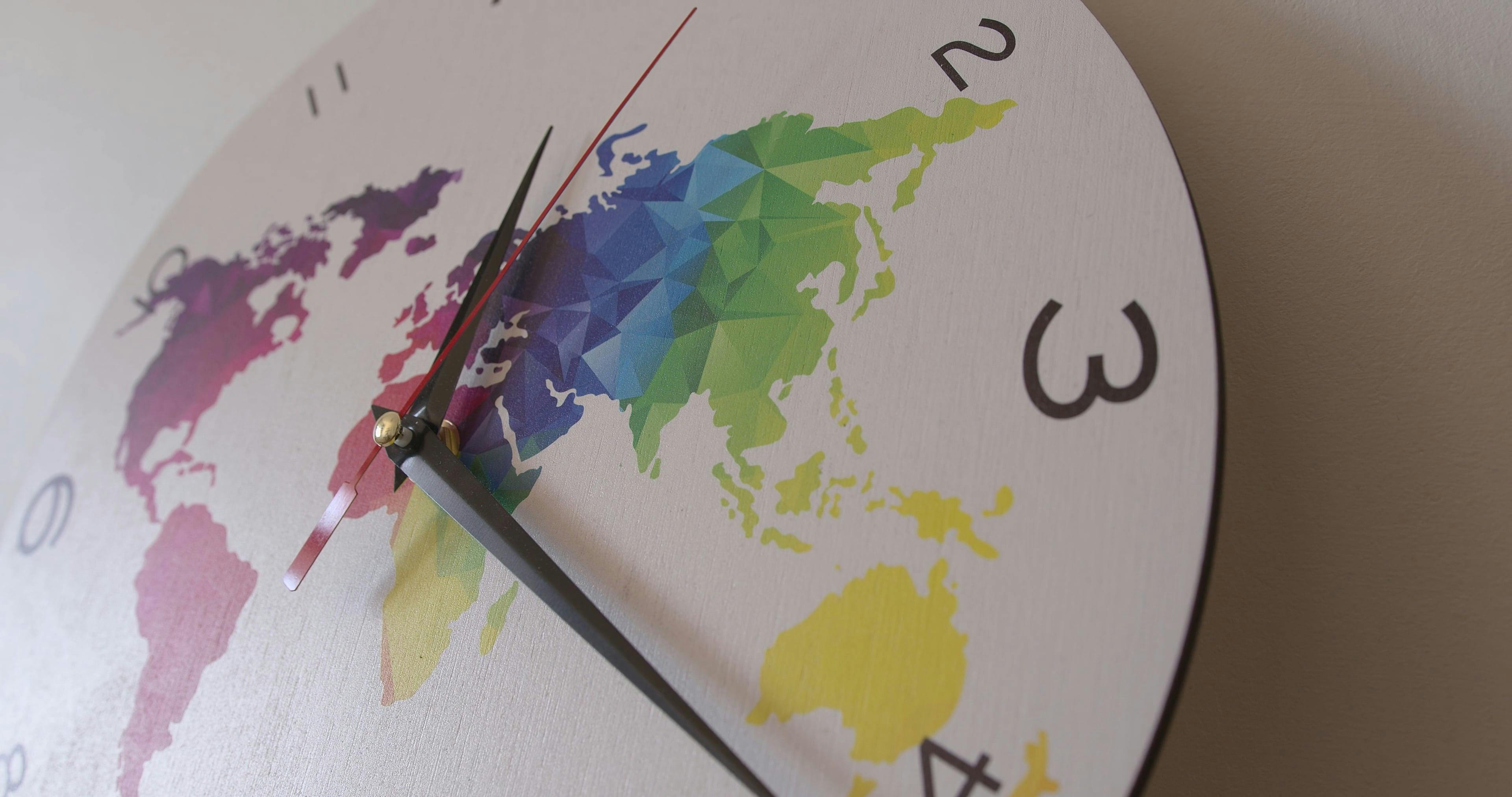 A Clock with a Map Design Free Stock Video Footage, Royalty-Free 4K ...