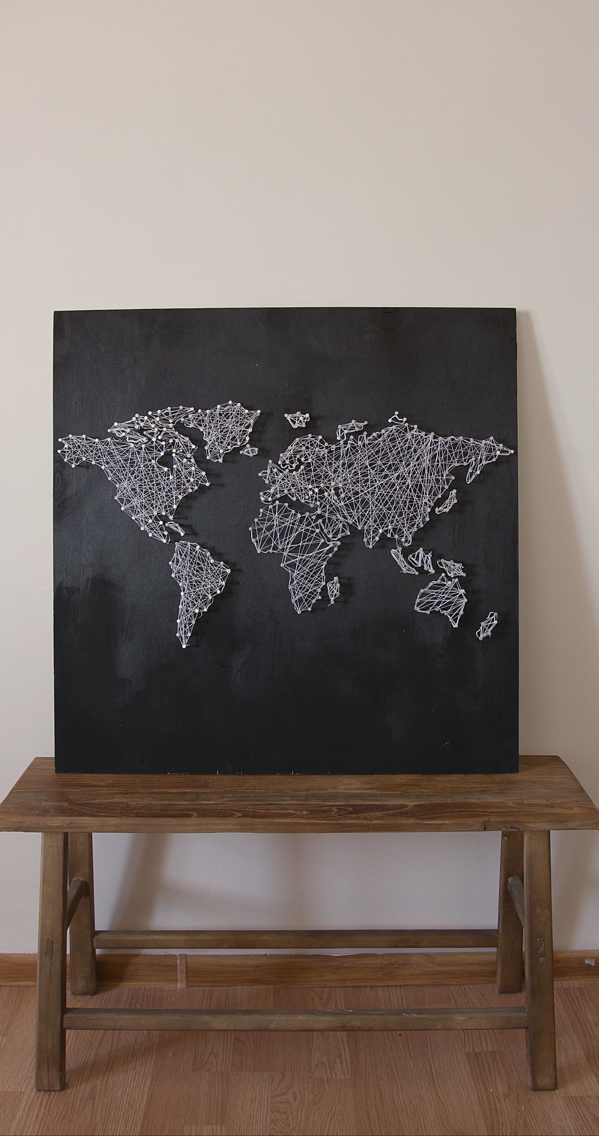 World Map Made of Strings Free Stock Video Footage, Royalty-Free 4K ...