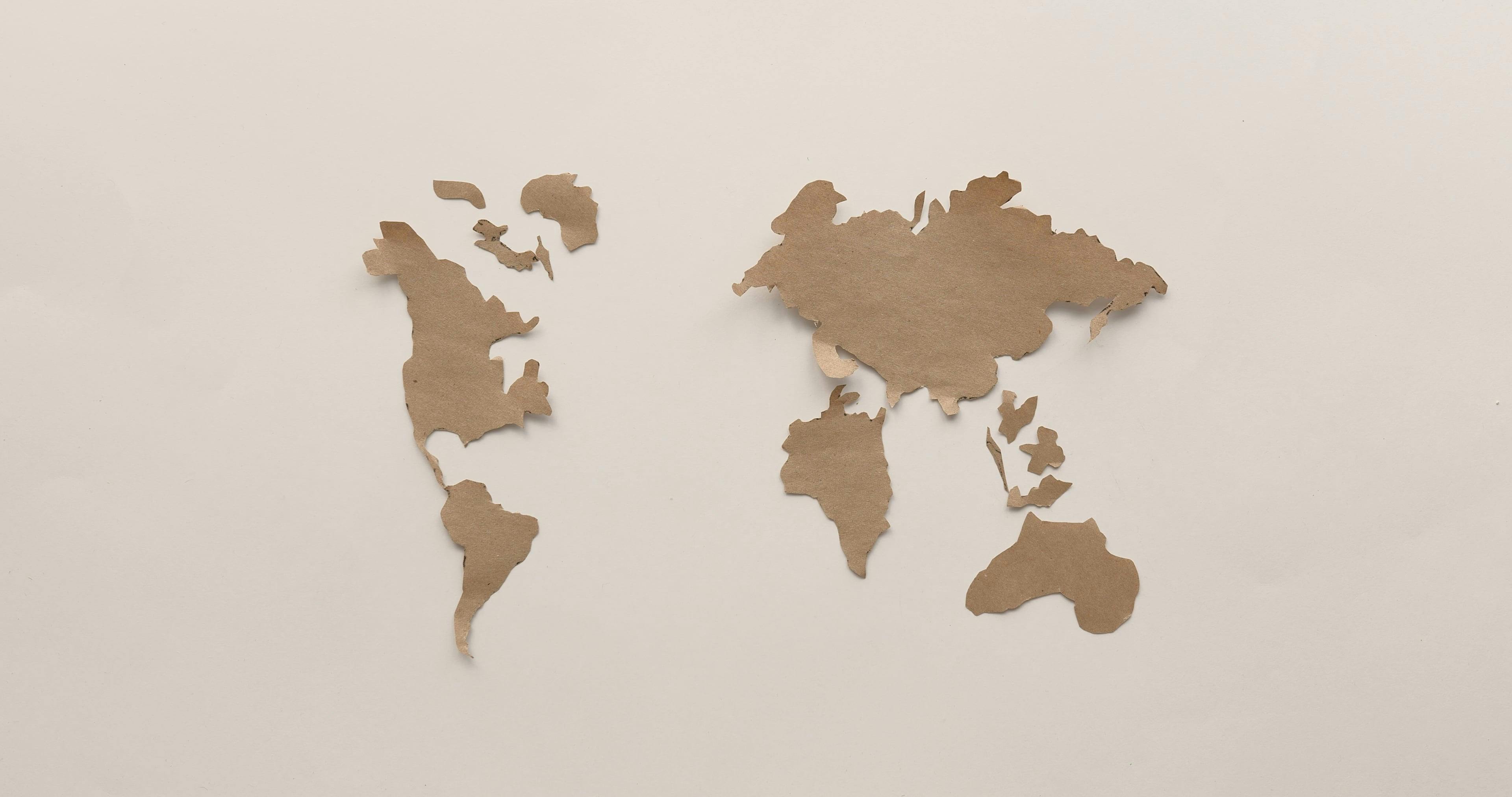 Paper Cutouts of a Map · Free Stock Video