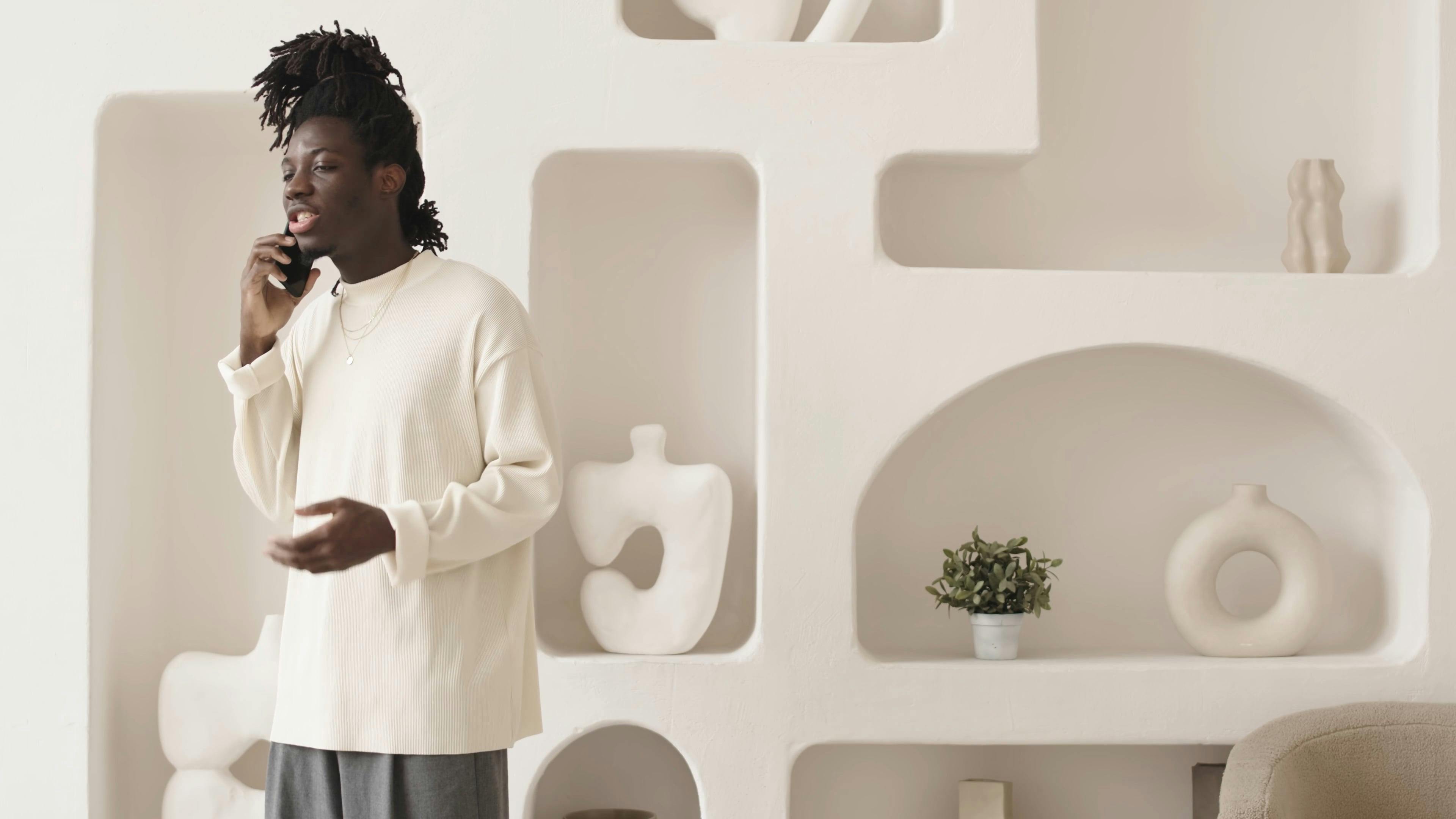 A Man Talking Over the Phone · Free Stock Video