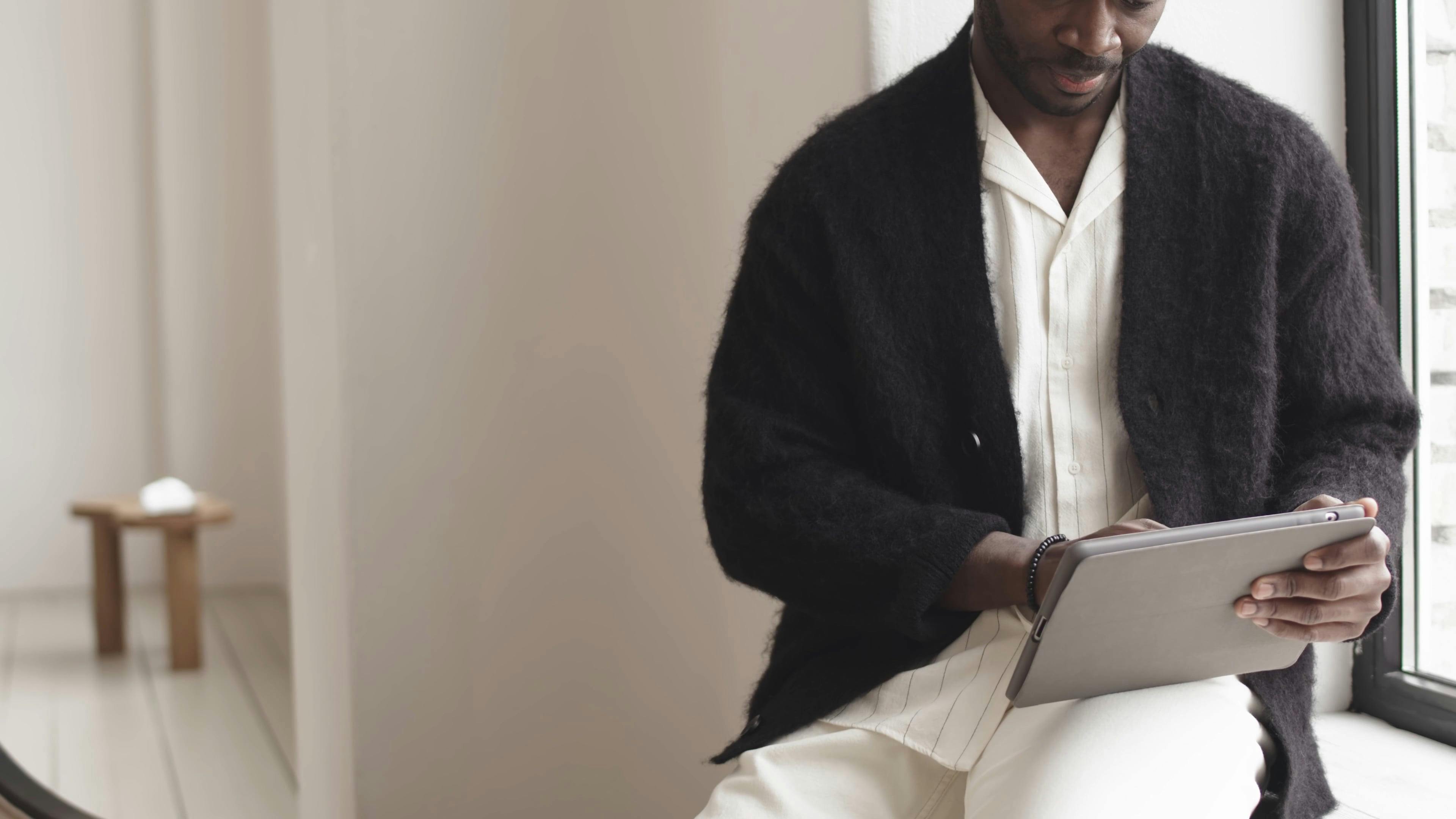 Man Using a Tablet · Free Stock Video