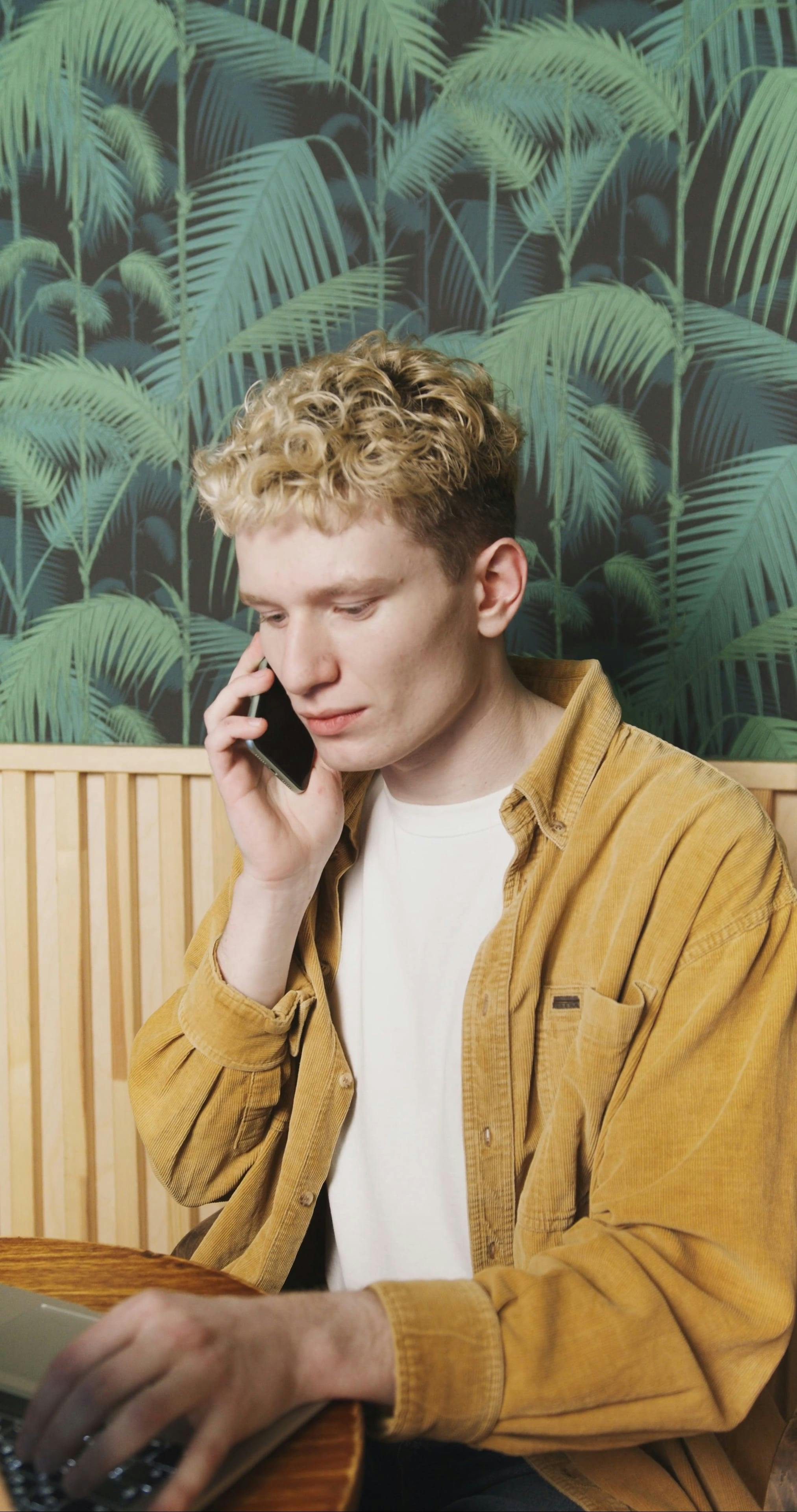 Man Typing While Talking on the Phone Free Stock Video Footage, Royalty ...