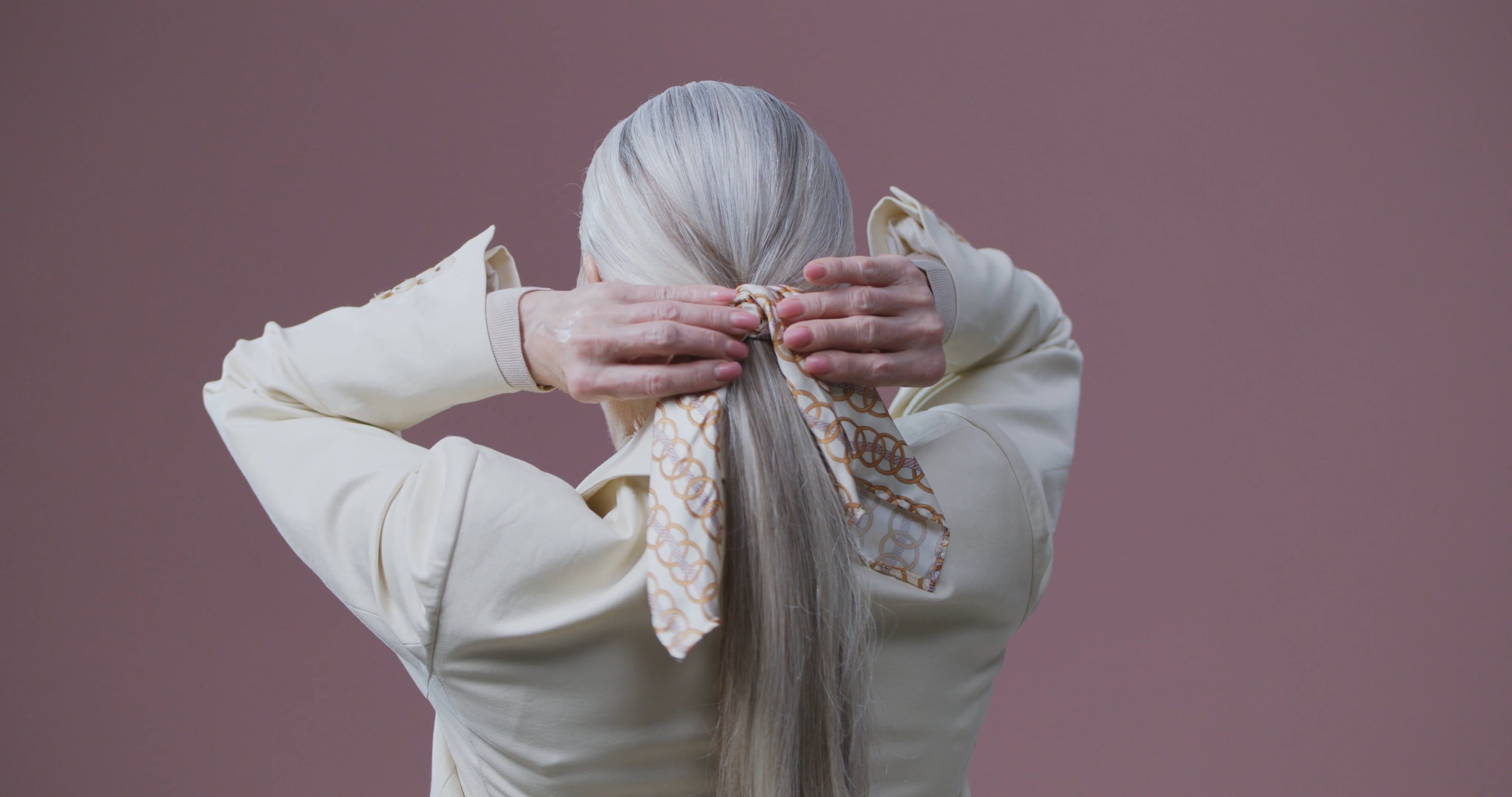Elderly Woman Wearing a Scrunchie on her Hair Free Stock Video Footage ...