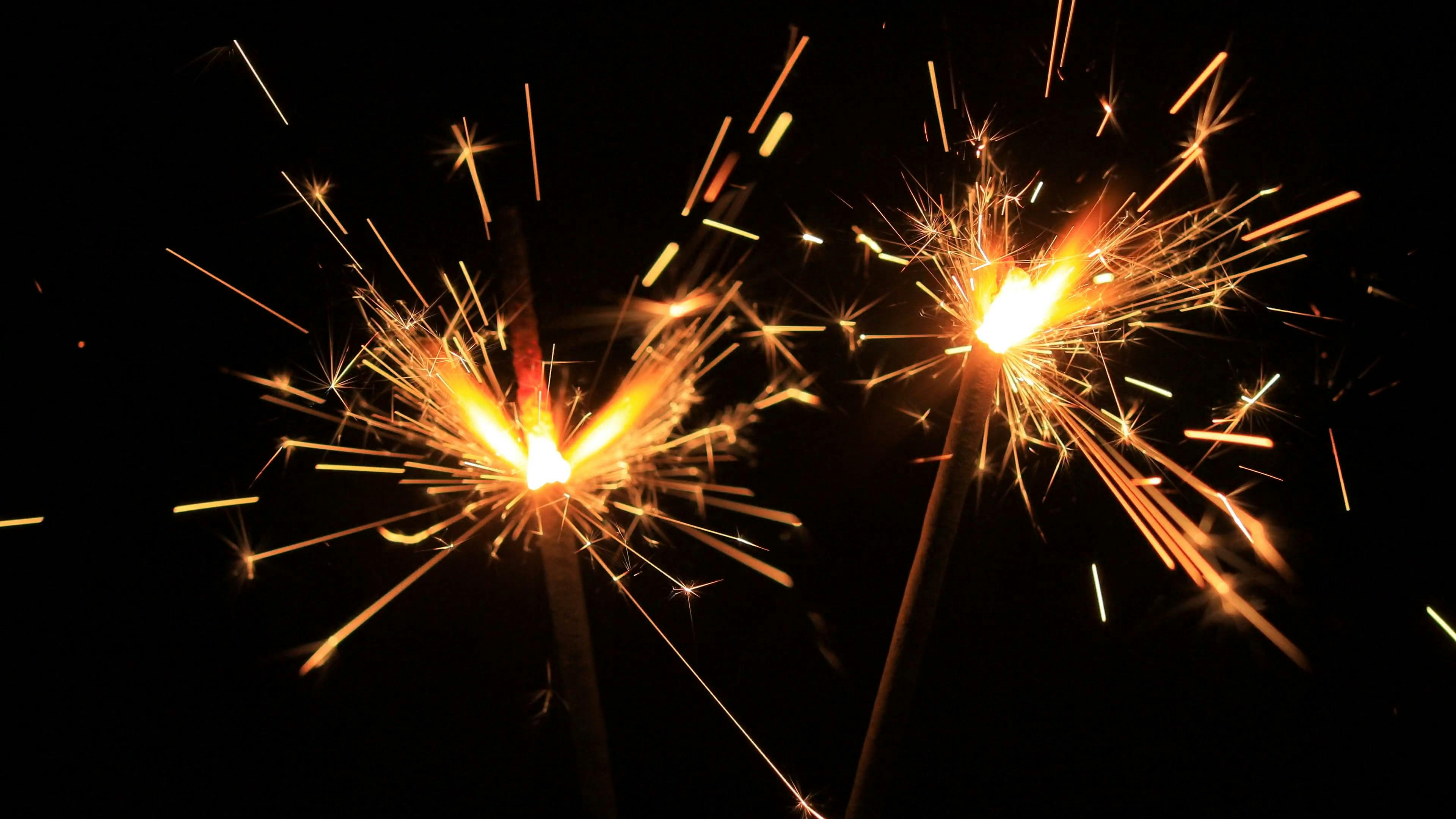 Lighting A Sparklers In The Dark · Free Stock Video