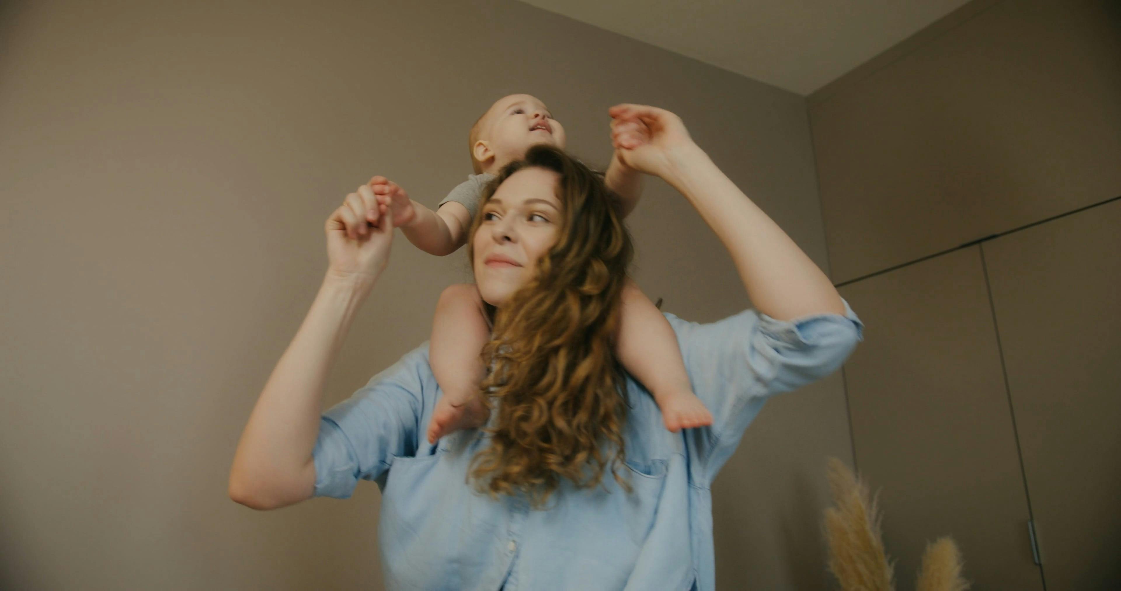 Mother Carrying Baby on Back Free Stock Video Footage, Royalty-Free 4K ...