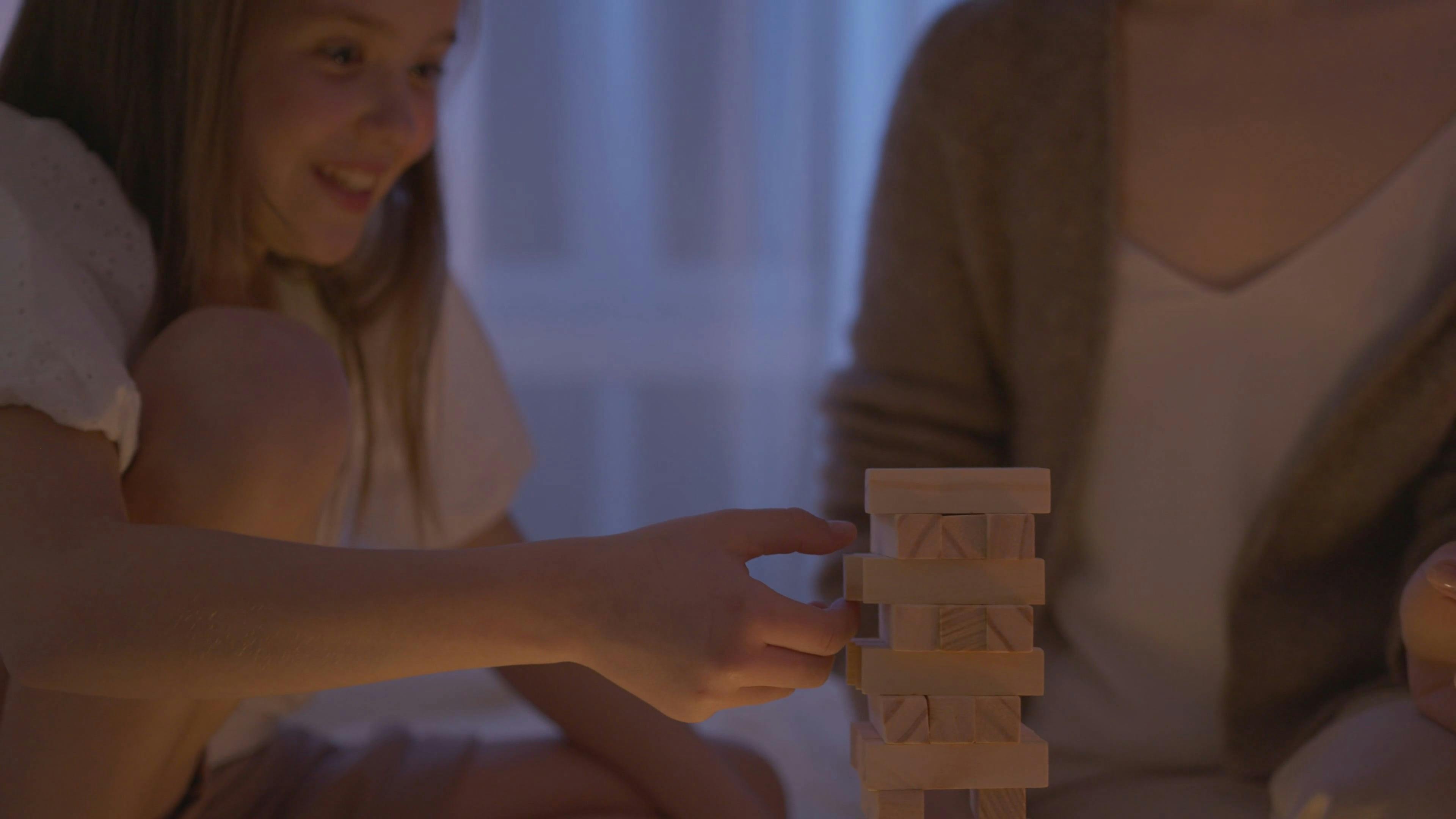 Girl Playing Jenga Free Stock Video Footage, Royalty-Free 4K & HD Video ...