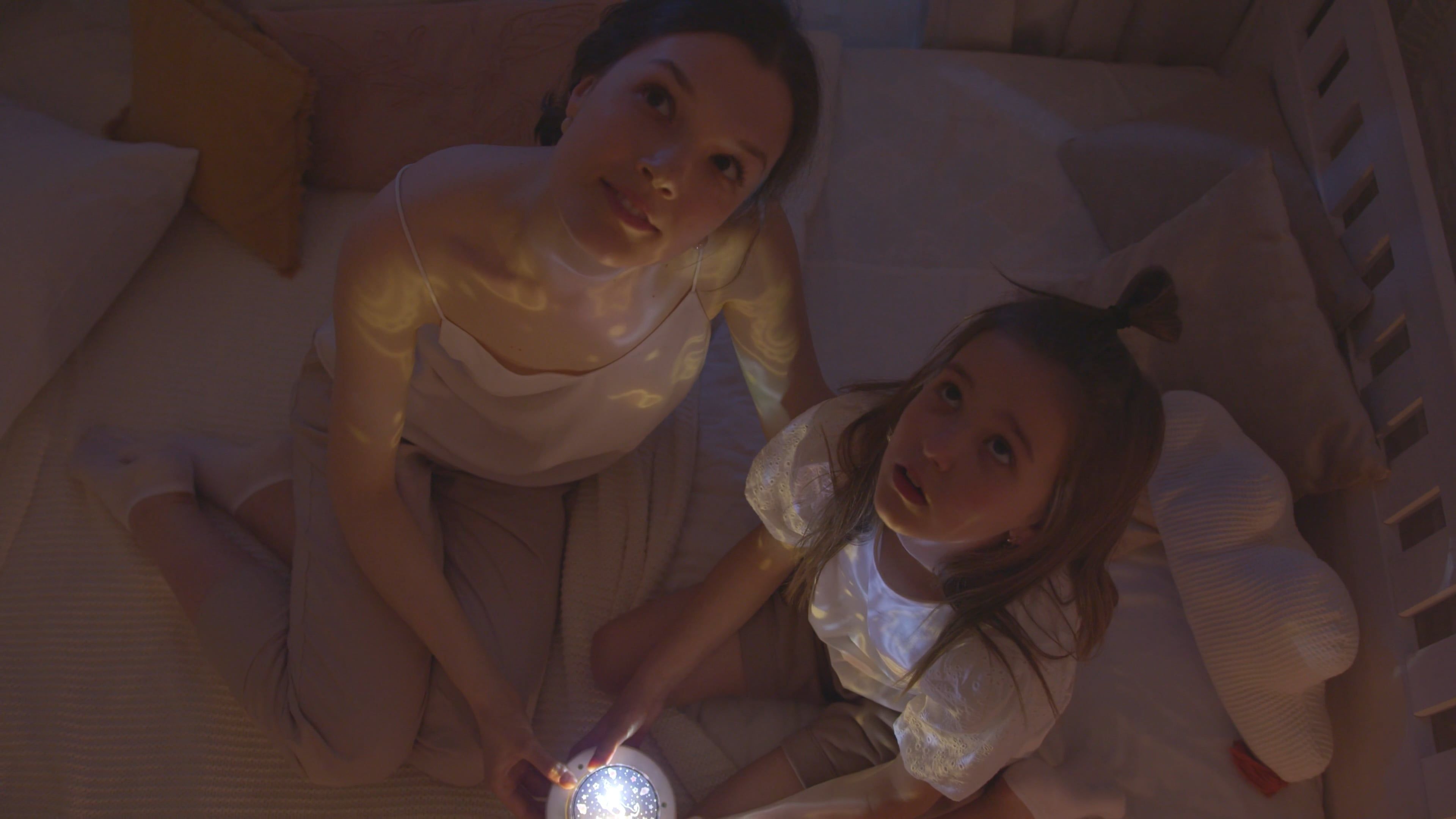 Mother And Daughter Looking At The Ceiling Free Stock Video Footage