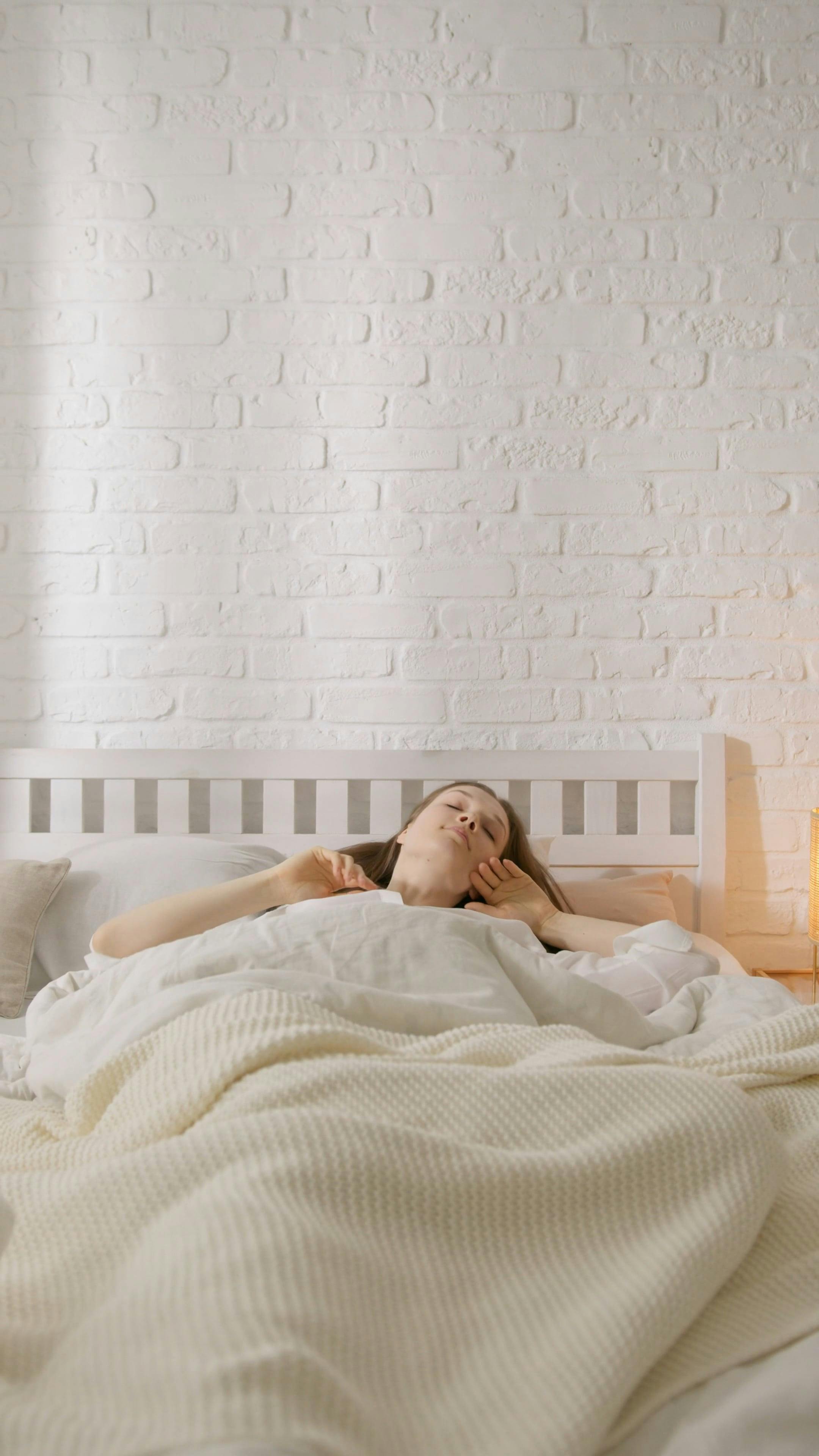 Woman Waking Up on Bed · Free Stock Video