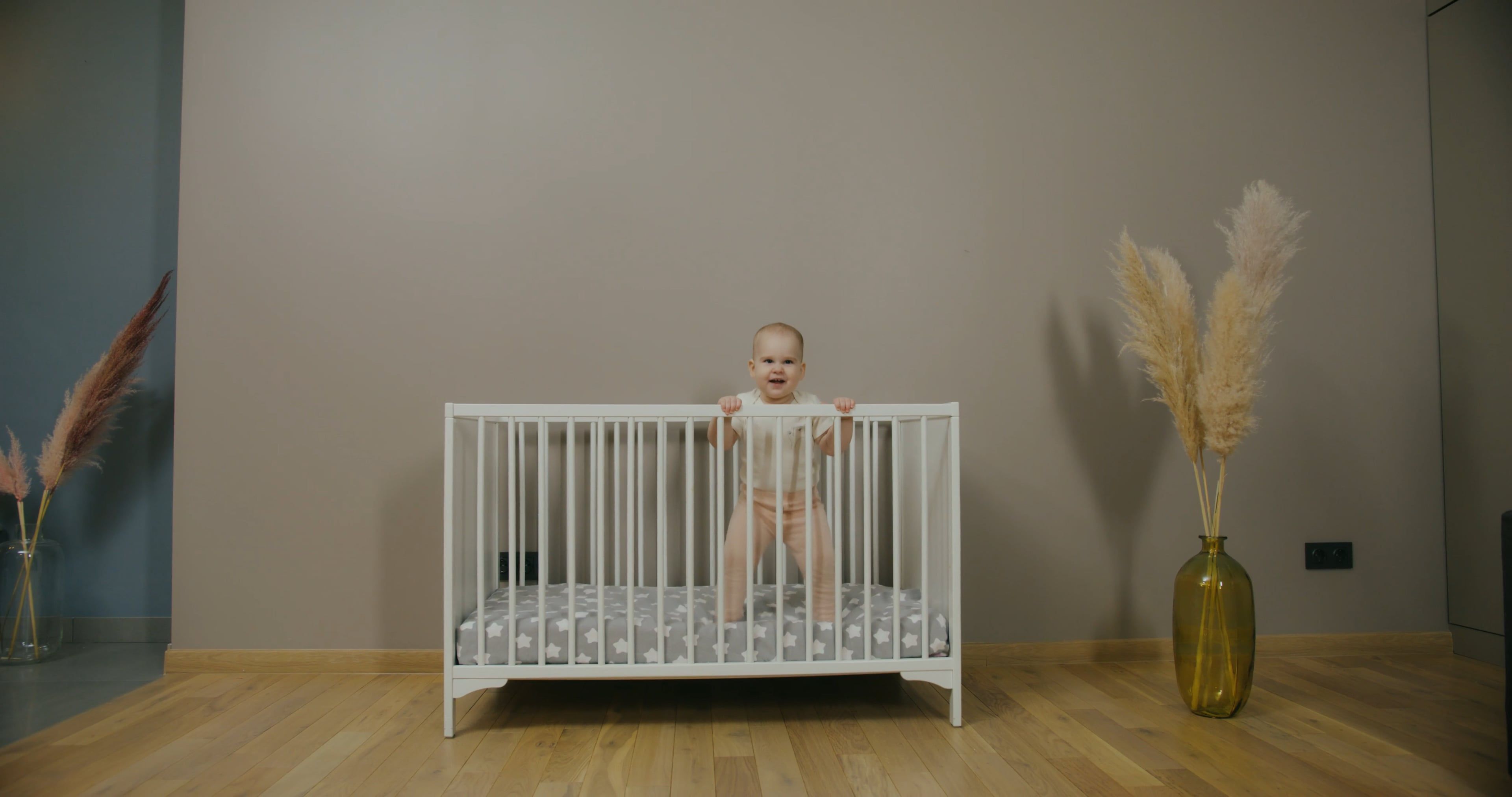 A Baby Jumping and Smiling Free Stock Video Footage, Royalty-Free 4K ...