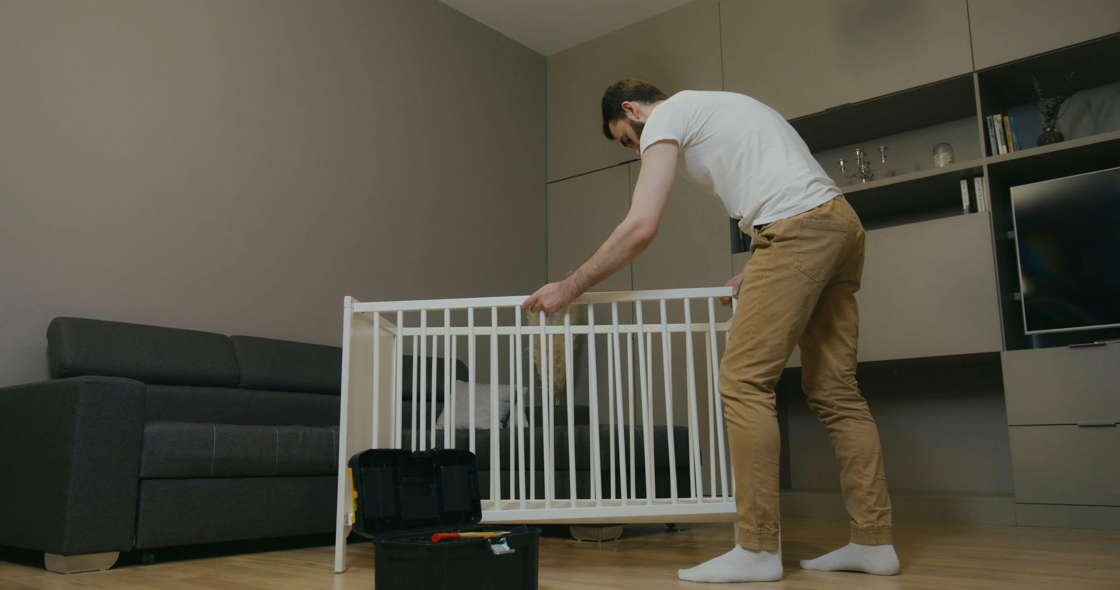 Man Assembling a Crib Free Stock Video Footage, Royalty-Free 4K & HD ...